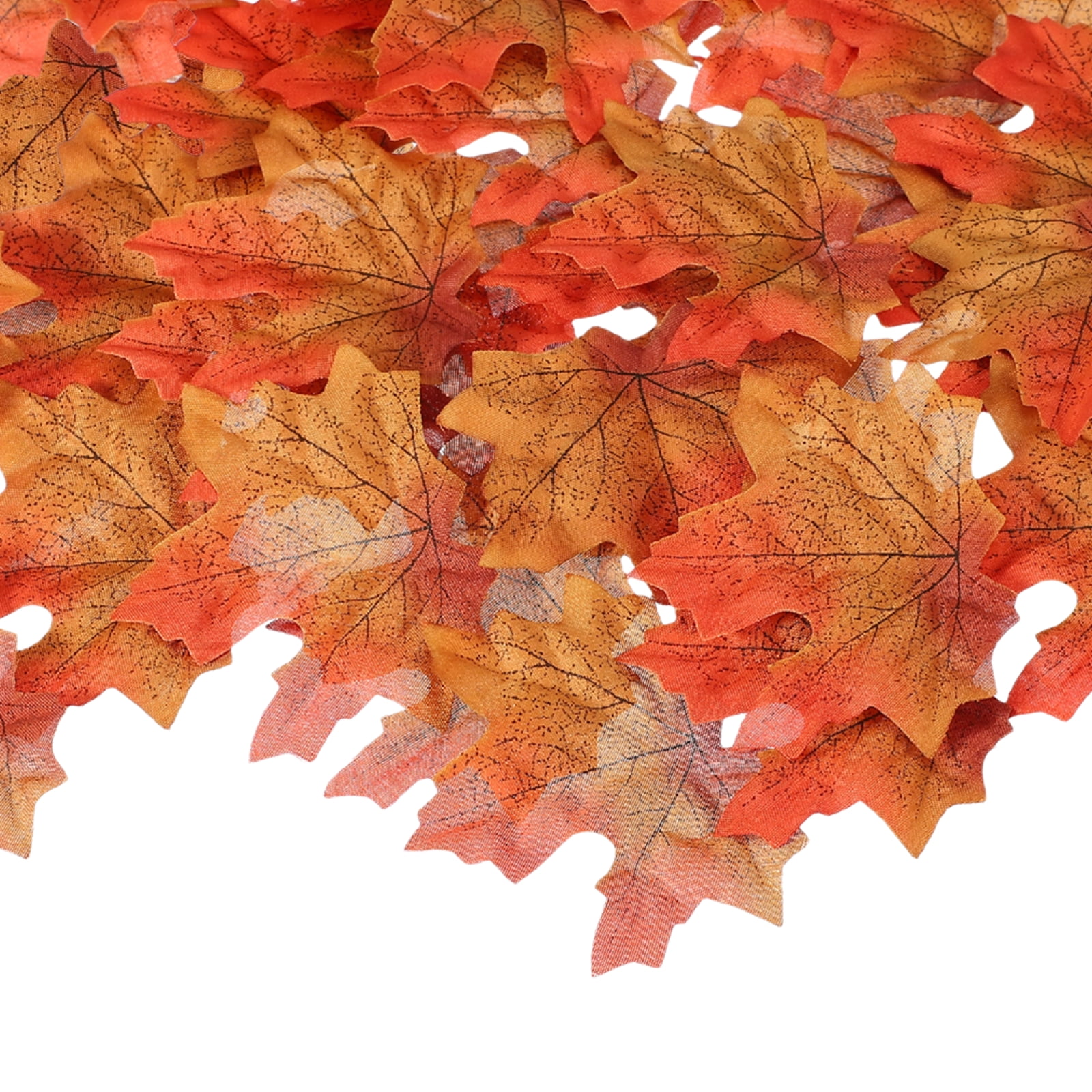 Uxcell 400 Pack Fall Leaves 3.3 Inch Colored Mixed Fake Leaves ...