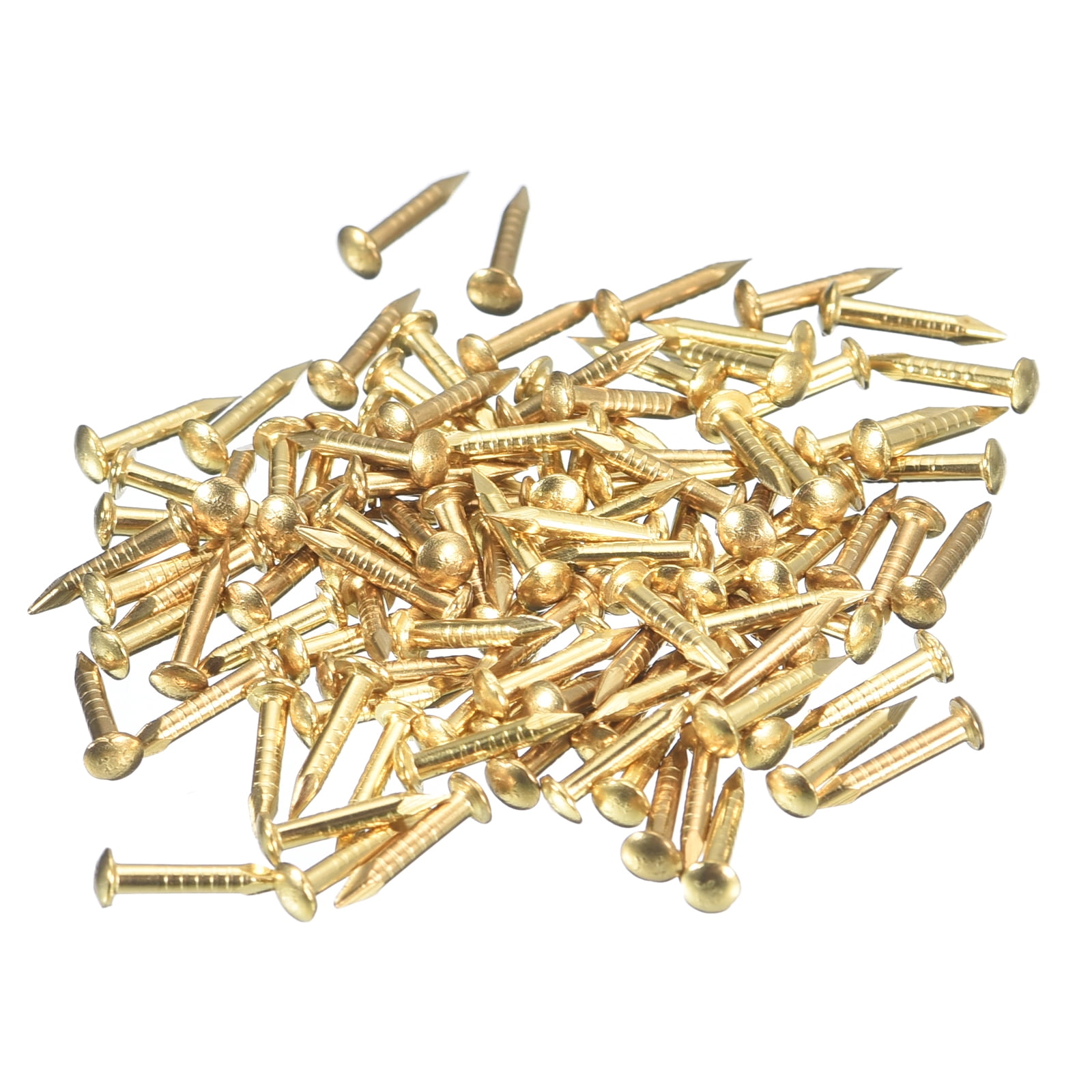 Uxcell 400 Pack Small Tiny Nails 1.2x8mm(DxL) Tiny Brass Nails Hardware ...