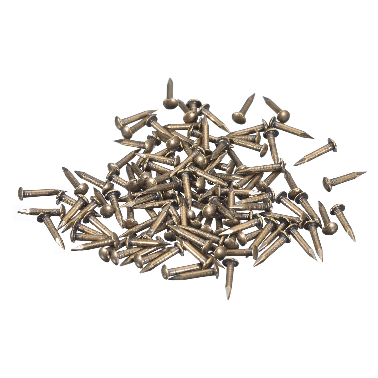 Uxcell 400 Pack Small Tiny Nails 1.2x8mm(DxL) Tiny Brass Nails Hardware ...