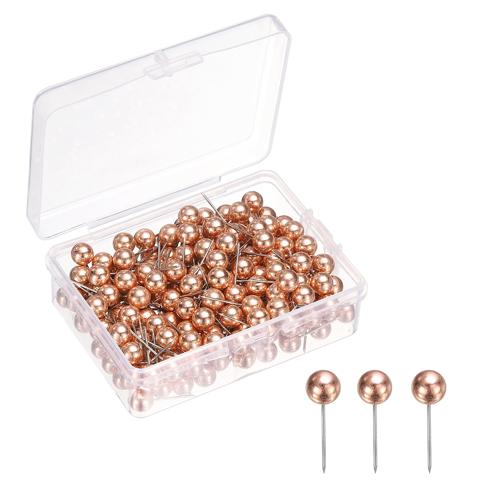 Uxcell 400 Pcs Push Pins, Map Thumb Tacks 6mm Round Head Decorative ...