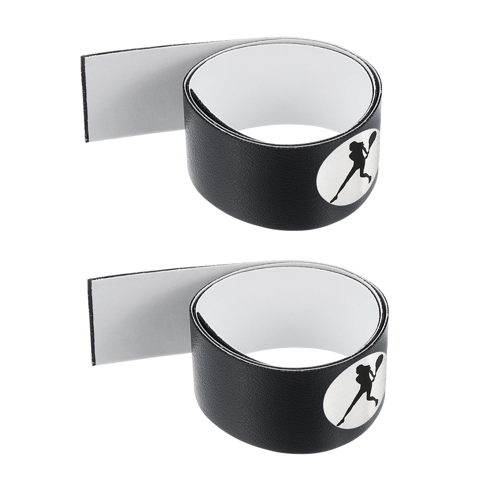 Uxcell 400 x 24mm Tennis Racket Head Guard Tape, 2 Piece PU Racket ...