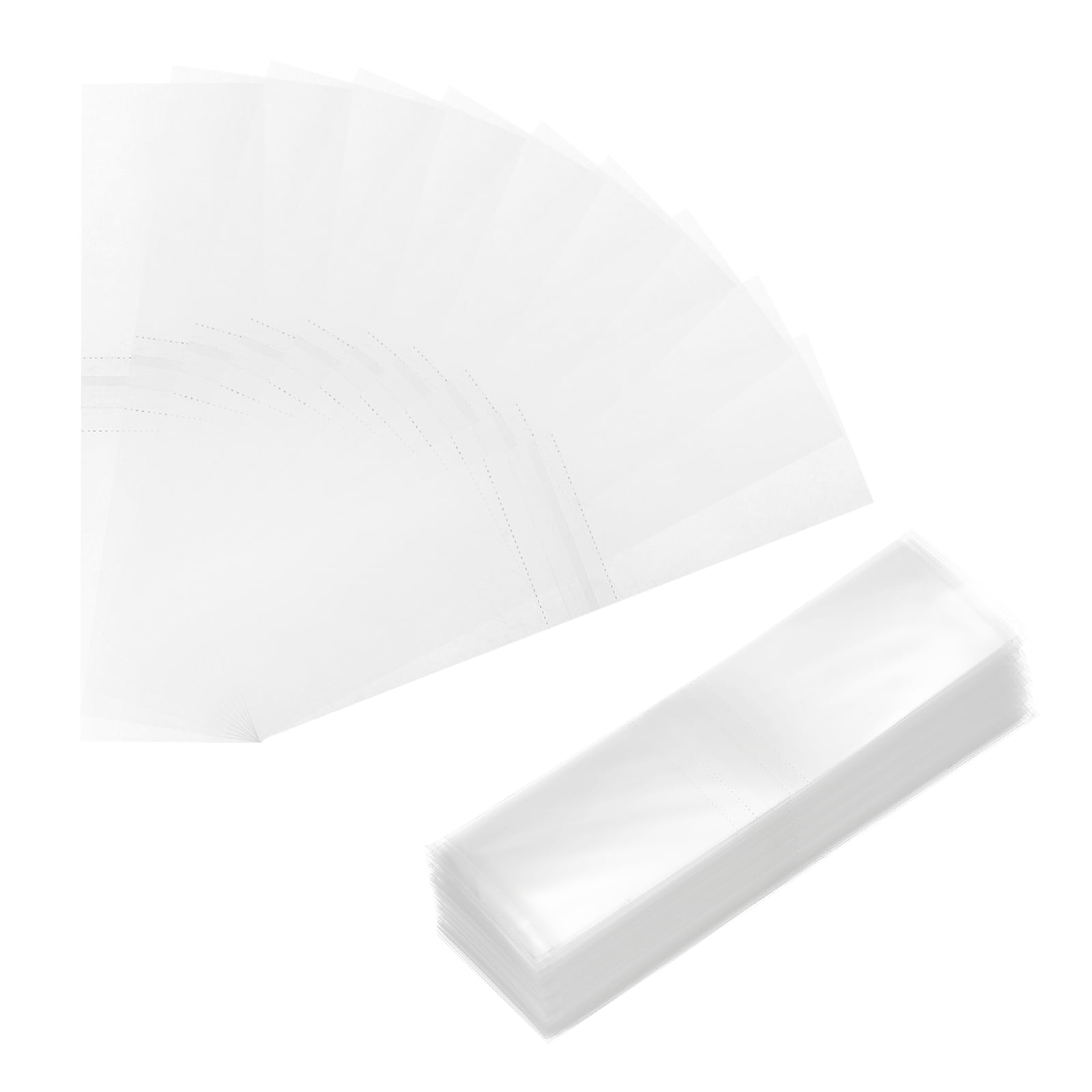 Uxcell 400Pcs Clear Perforated Shrink Band, 105x30mm Heat Shrink Wrap ...