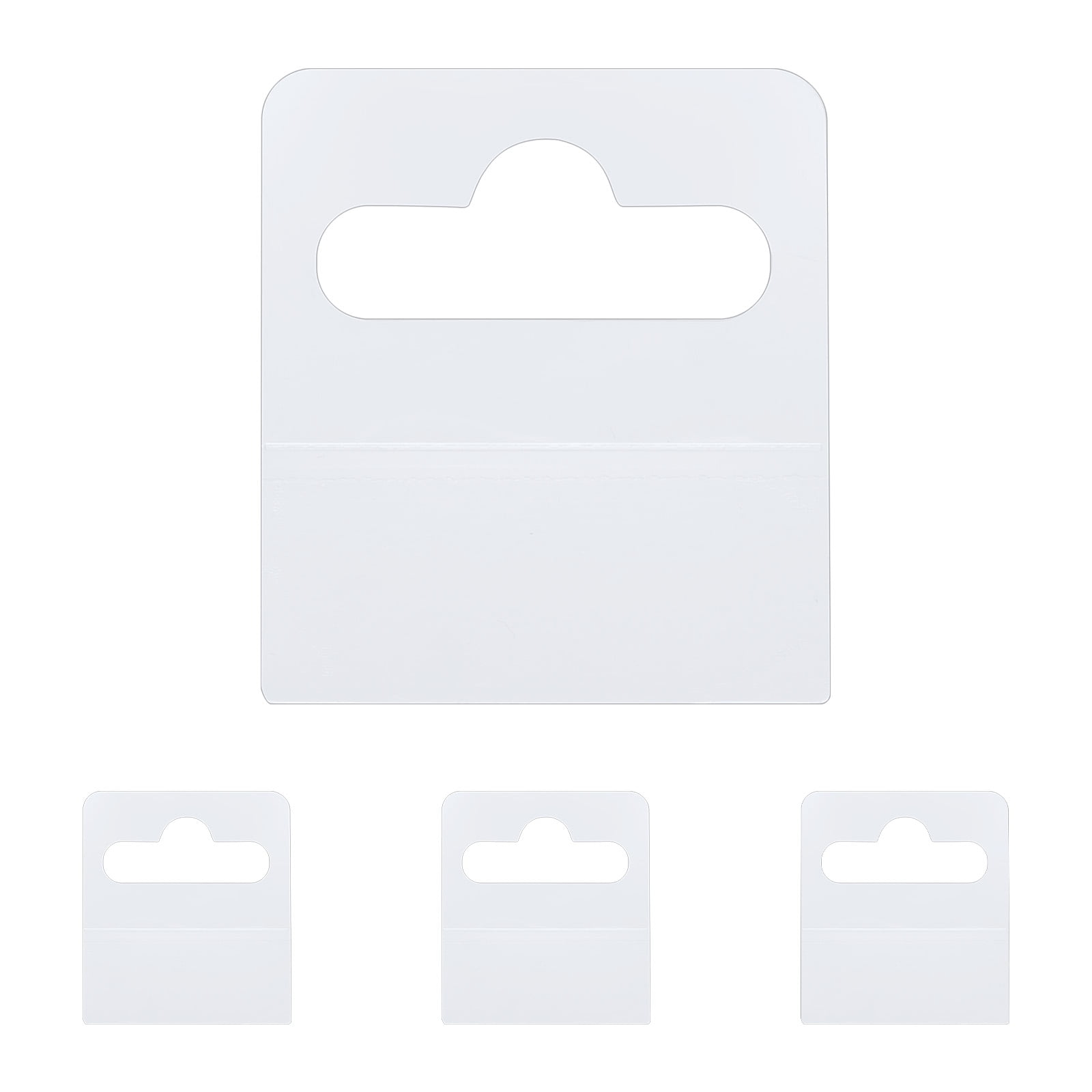 Uxcell 400Pcs Clear Sticky Hanging Tabs, 1.77"L x 1.57"W Self Adhesive ...