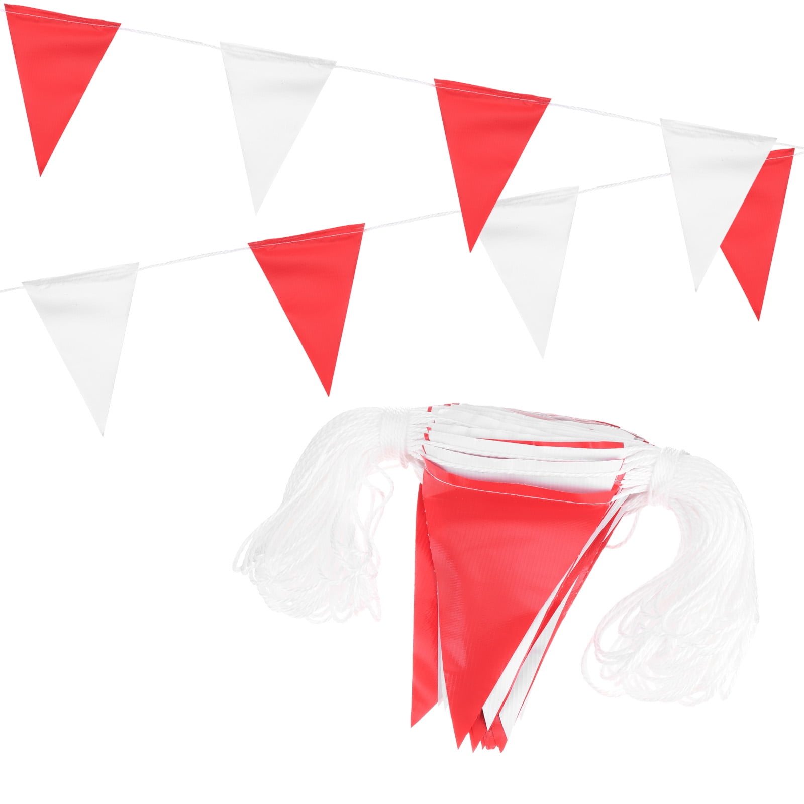 Uxcell 407ft Pennant Banner Flags, Warning Flagging Banner Safety Flag ...