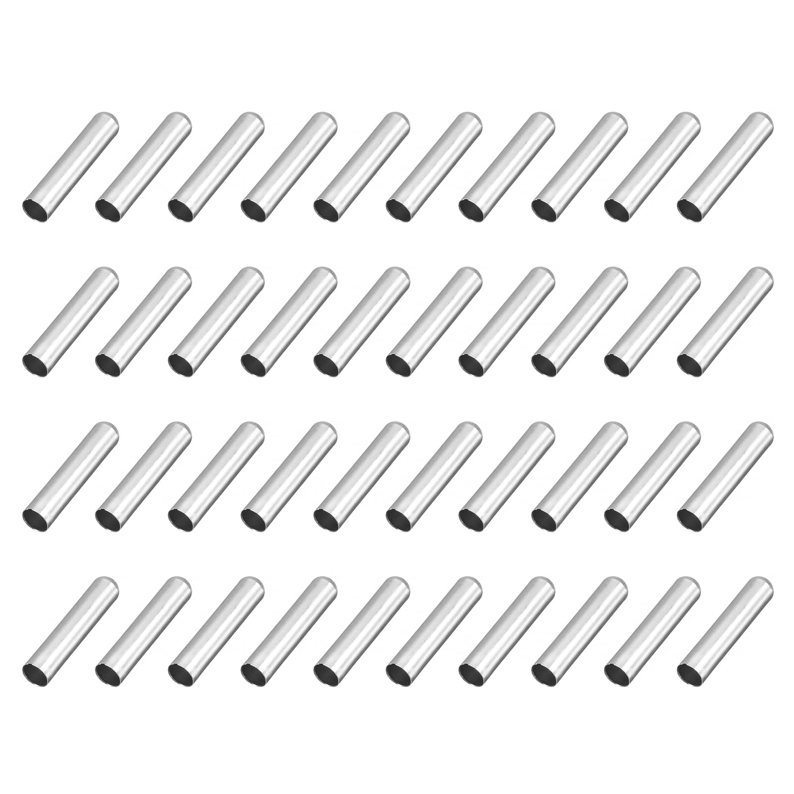 Uxcell 40Pack 3.5x22mm Metal Shoelace Tips Column Shoelace Repair Cords ...