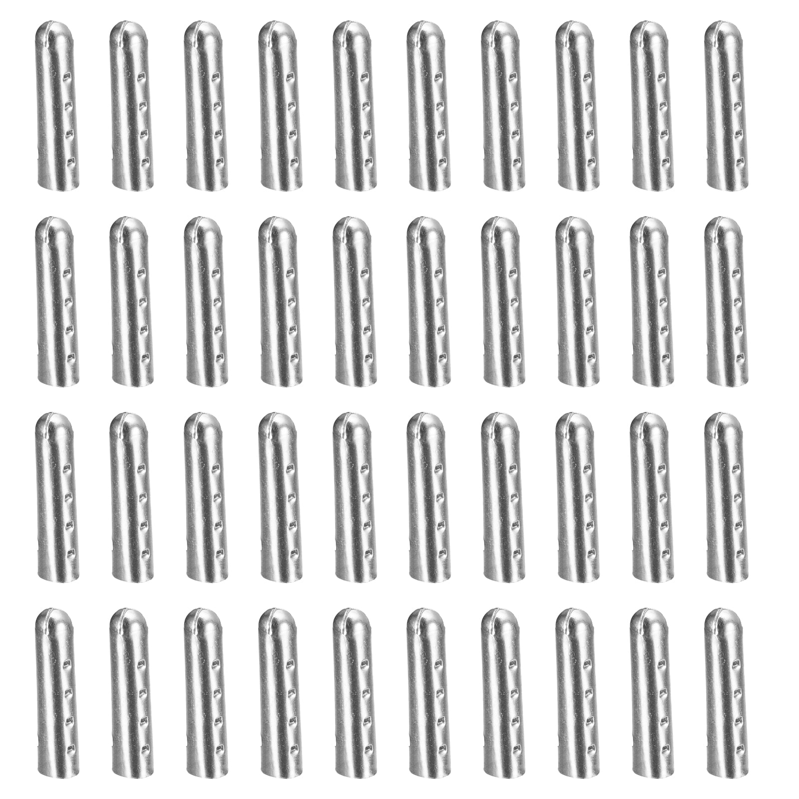 Uxcell 40Pack 5.5x23mm Metal Shoelace Tips Open Mouth Shoelace Repair ...