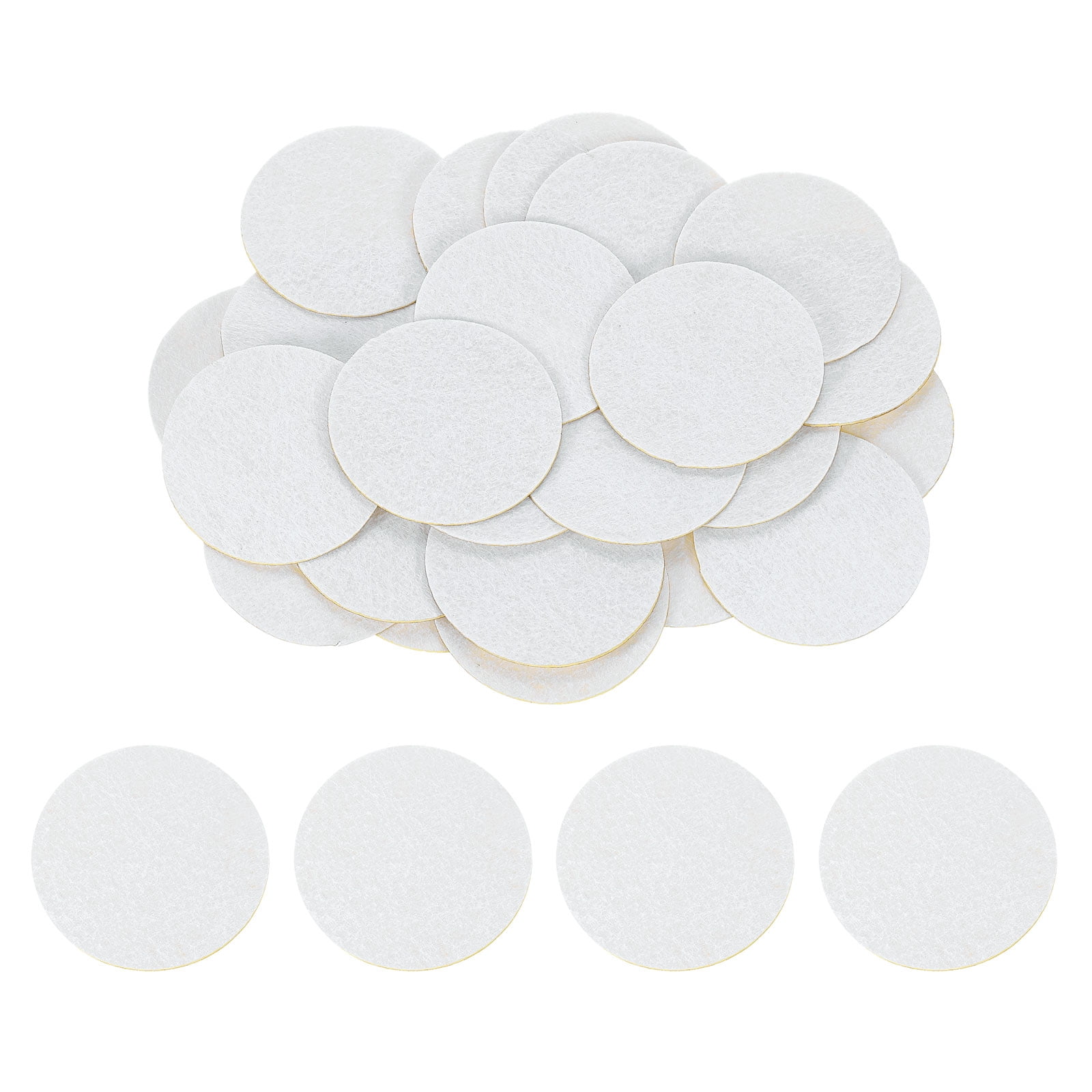 Uxcell 40Pack Round Felt Circles, 50mm (2") White Non-Woven Felt Fabric ...