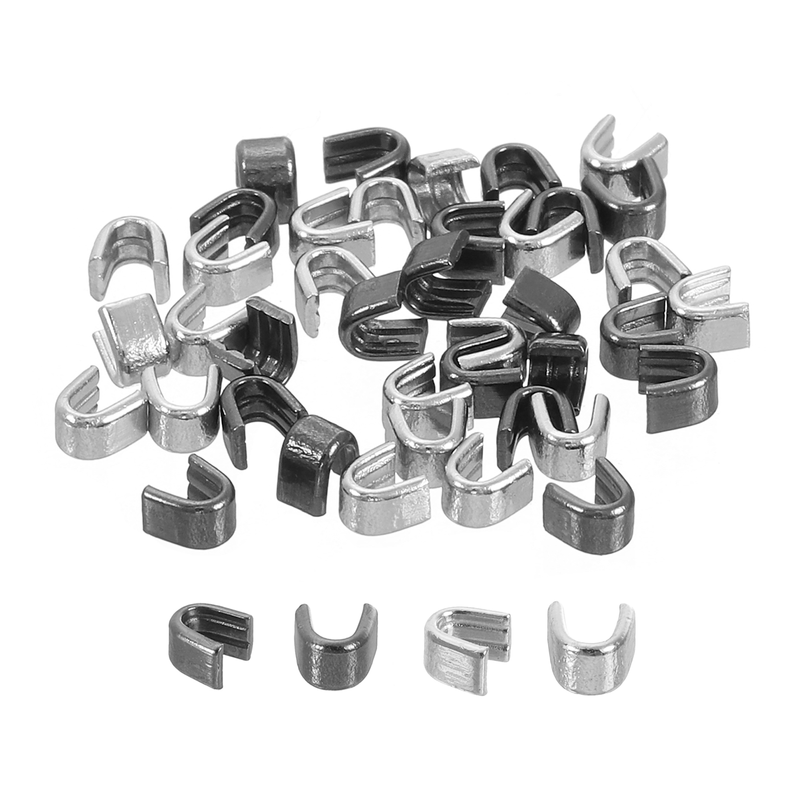 Uxcell 40Pack Zipper Slider Retainers - #3 U Shape Top Stoppers for ...