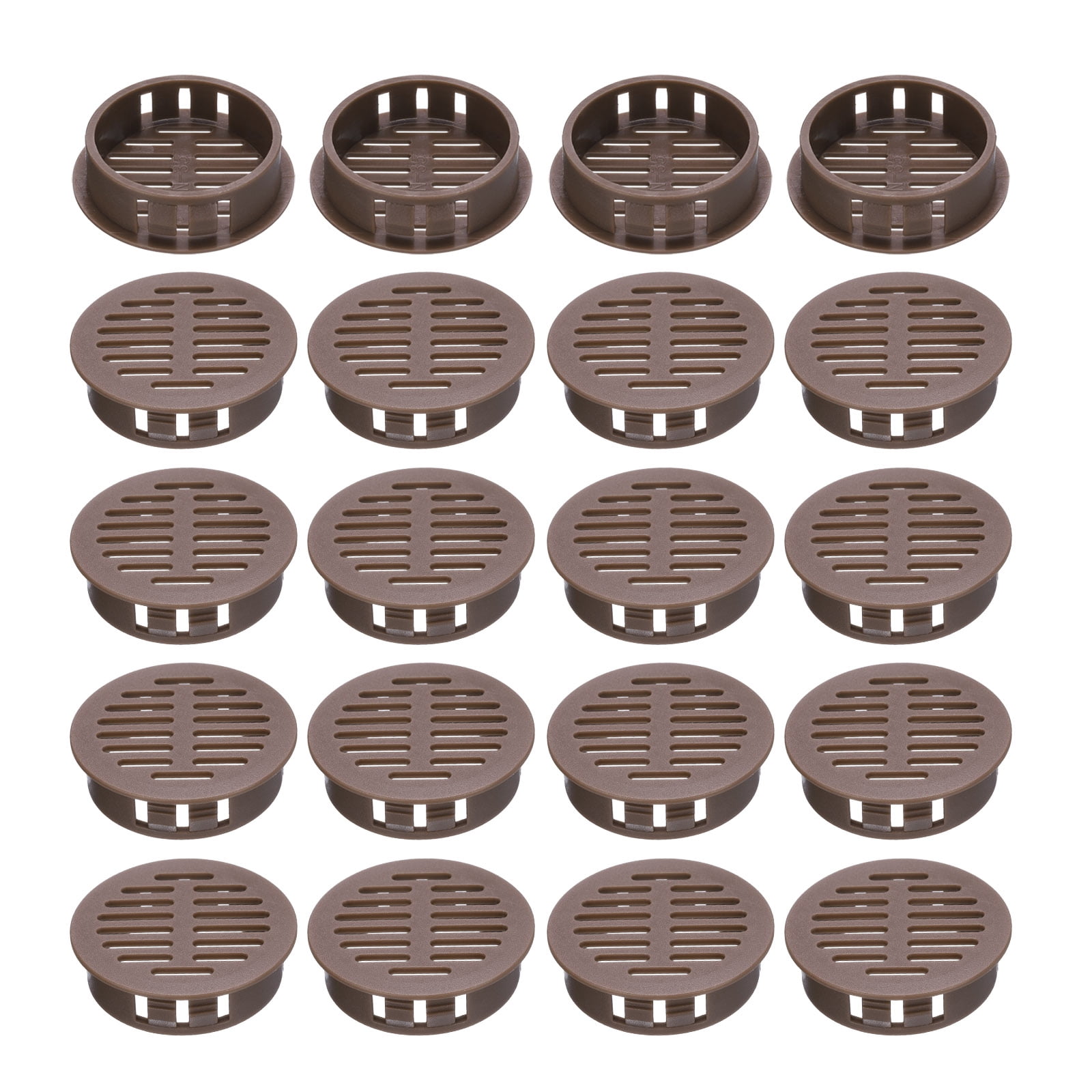 Uxcell 40Pcs 35mm/1.4in Air Vents Circular Soffit Vents, Brown Soffit ...