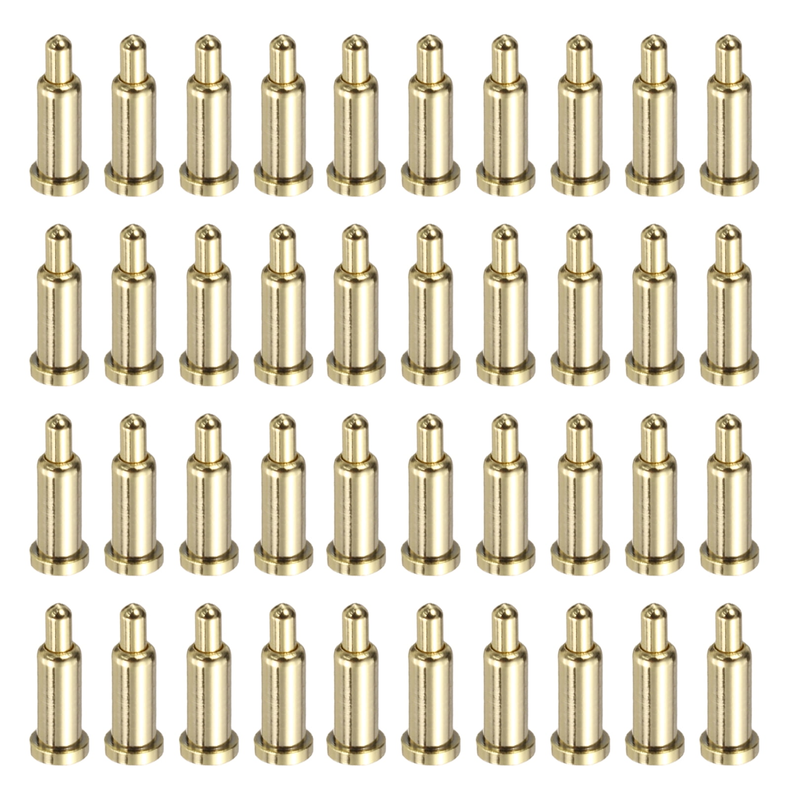 Uxcell 40Pcs 5.5mm Gold Plated Spring Loaded PogoPins, Copper Header ...
