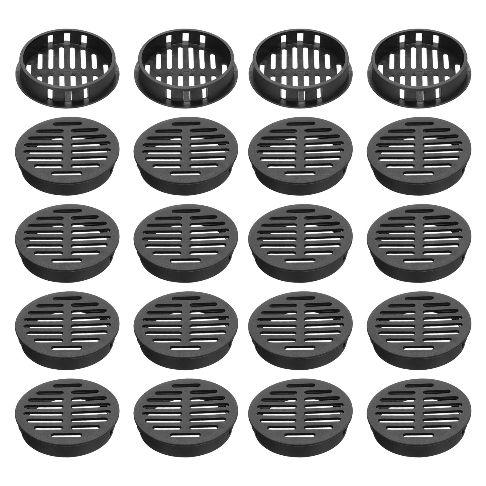 Uxcell 40Pcs 50mm/2in Air Vents Circular Soffit Vents, Black Soffit ...