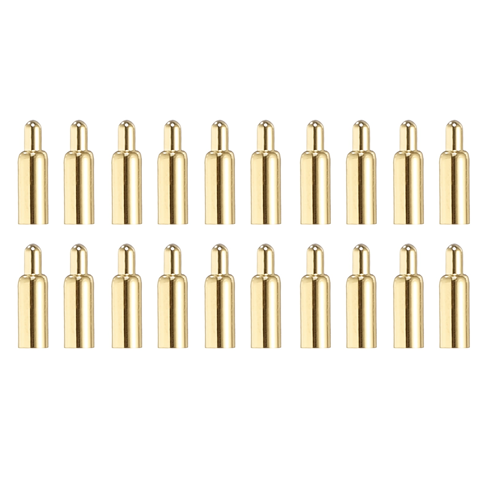 Uxcell 40Pcs 5mm Spring Loaded PogoPins, Gold Plated Copper Header ...