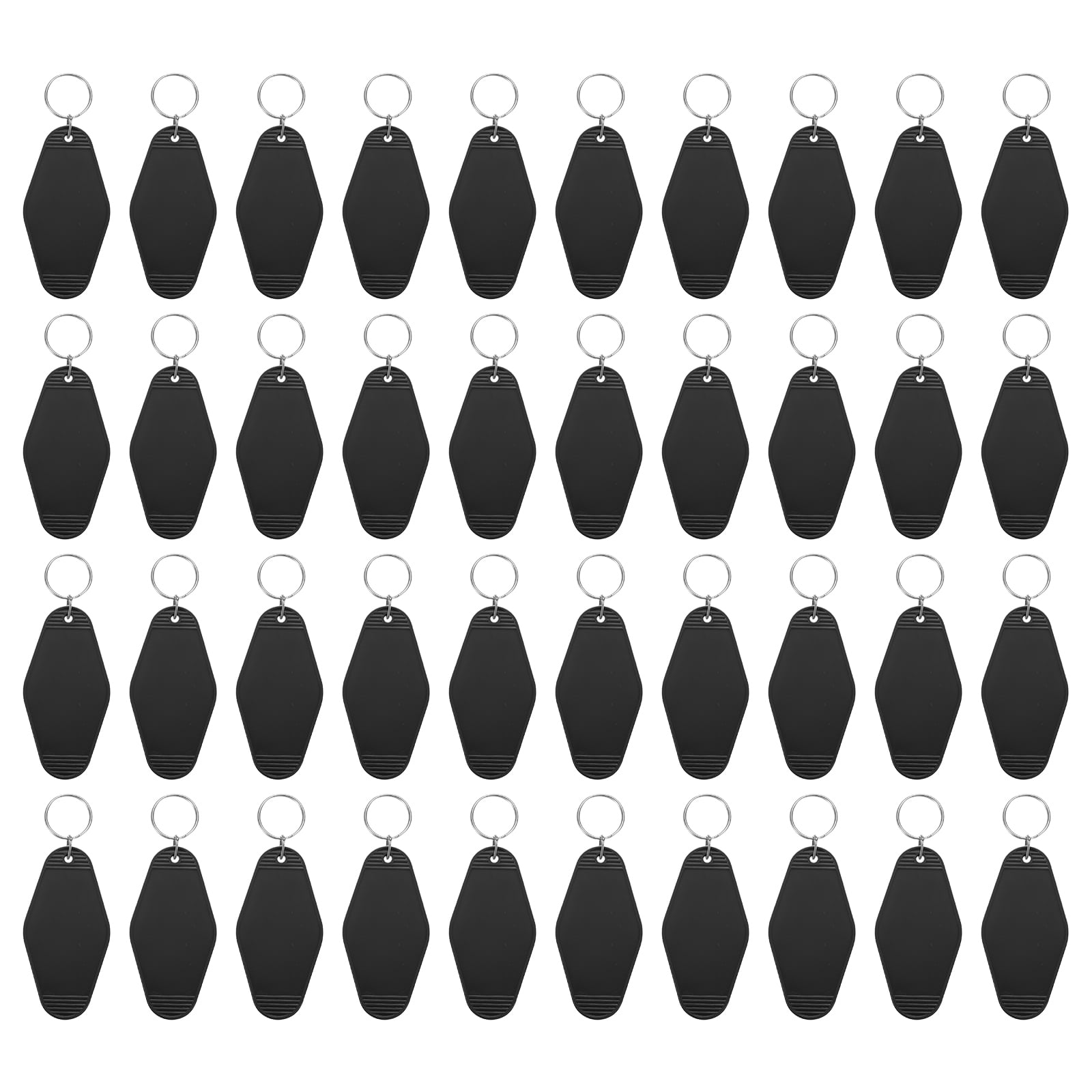 Uxcell 40Pcs Hotel Keychains Blank, Vintage Plastic Rhombus Motel ...