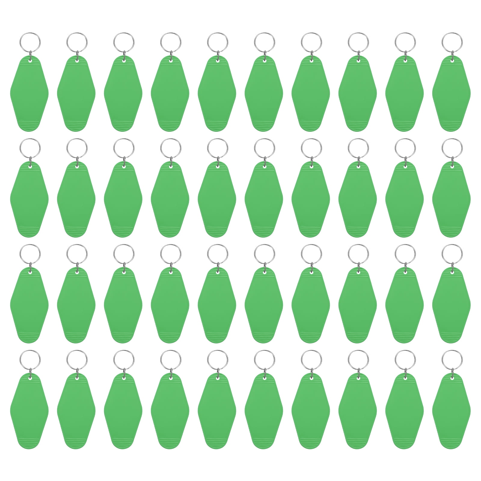 Uxcell 40Pcs Hotel Keychains Blank, Vintage Plastic Rhombus Motel ...