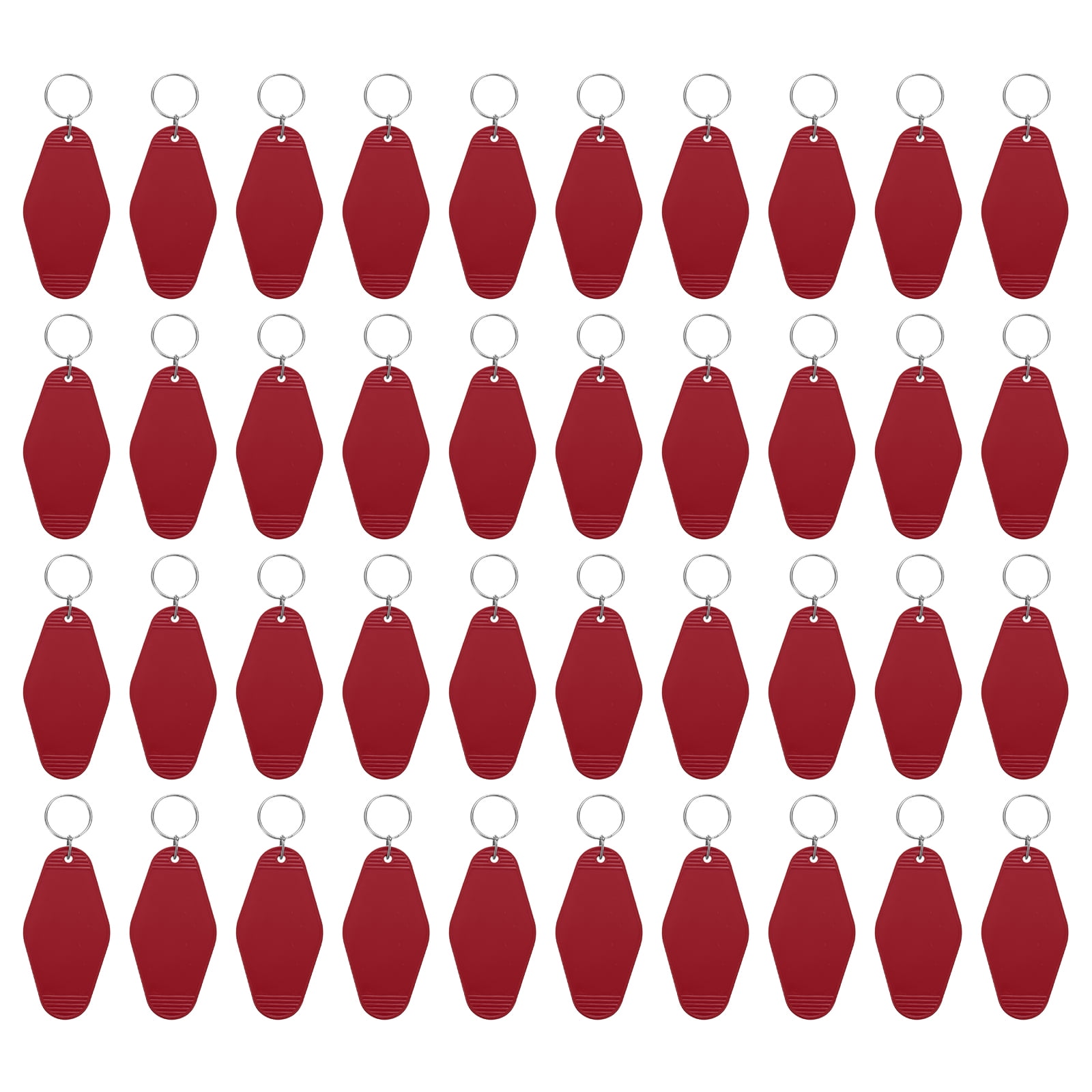 Uxcell 40Pcs Hotel Keychains Blank, Vintage Plastic Rhombus Motel ...