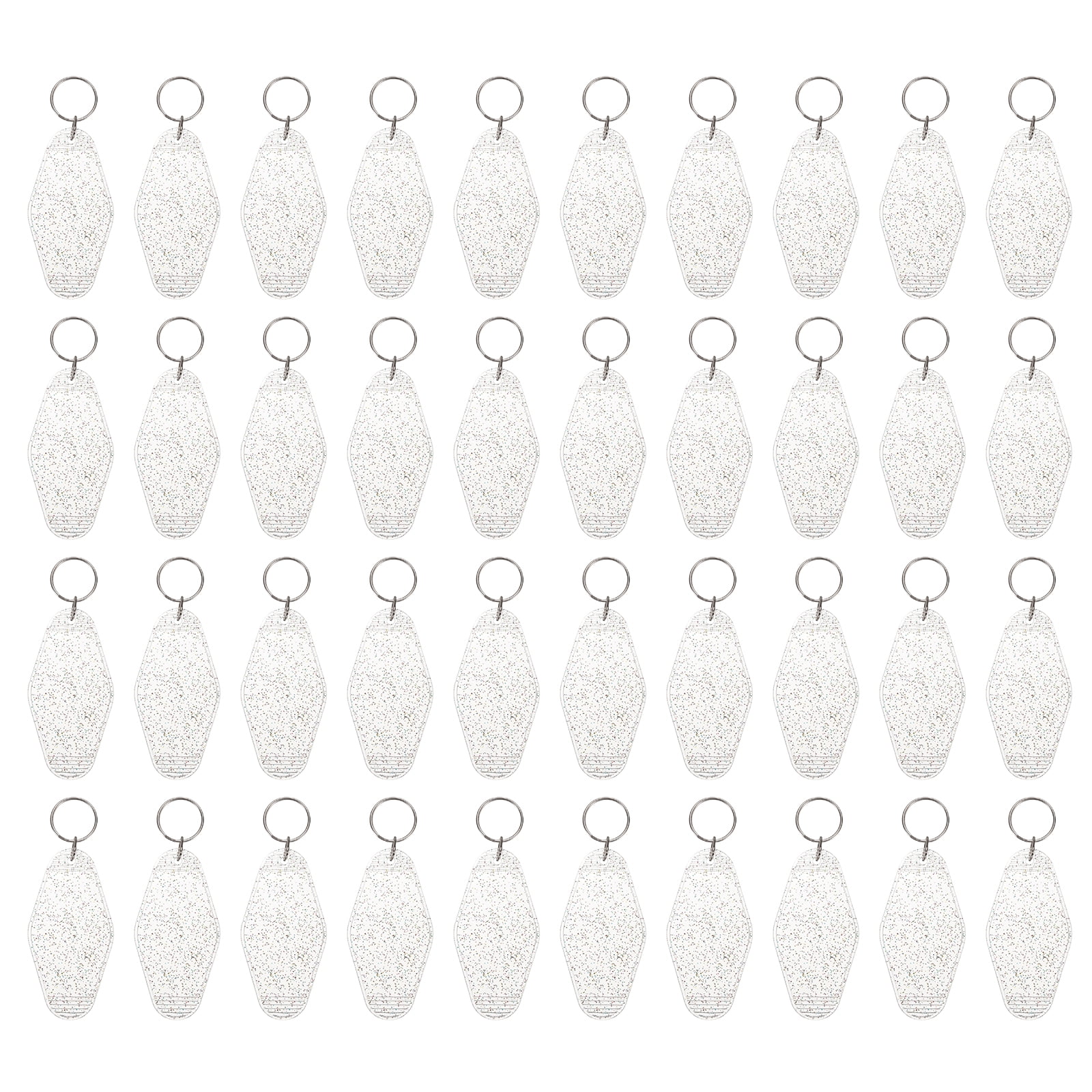 Uxcell 40Pcs Hotel Keychains Blank, Vintage Plastic Rhombus Motel ...