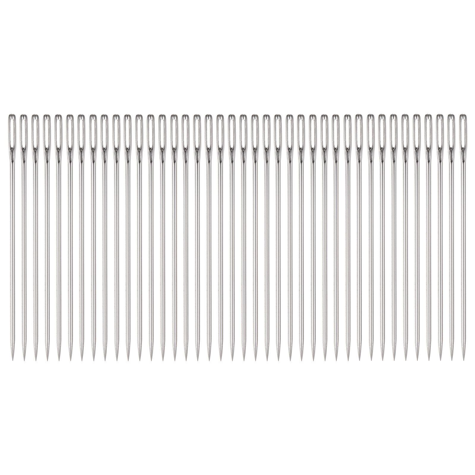 Uxcell 40Pcs Large Eye Sewing Needles 2.95in Leather Needle Embroidery ...