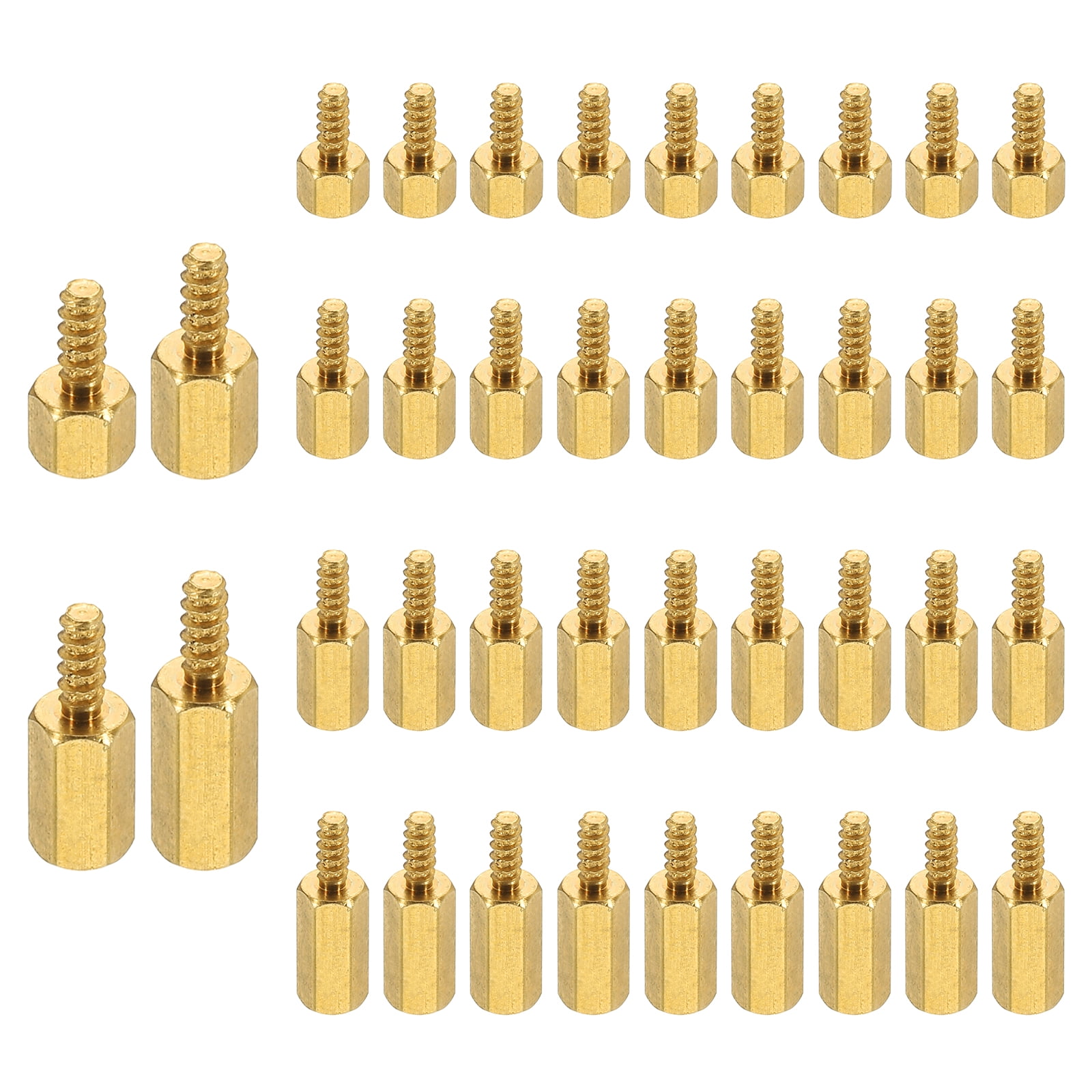 Uxcell 40Pcs M2.5.5 Hex Standoff Spacer, Male to Female Copper Threaded ...