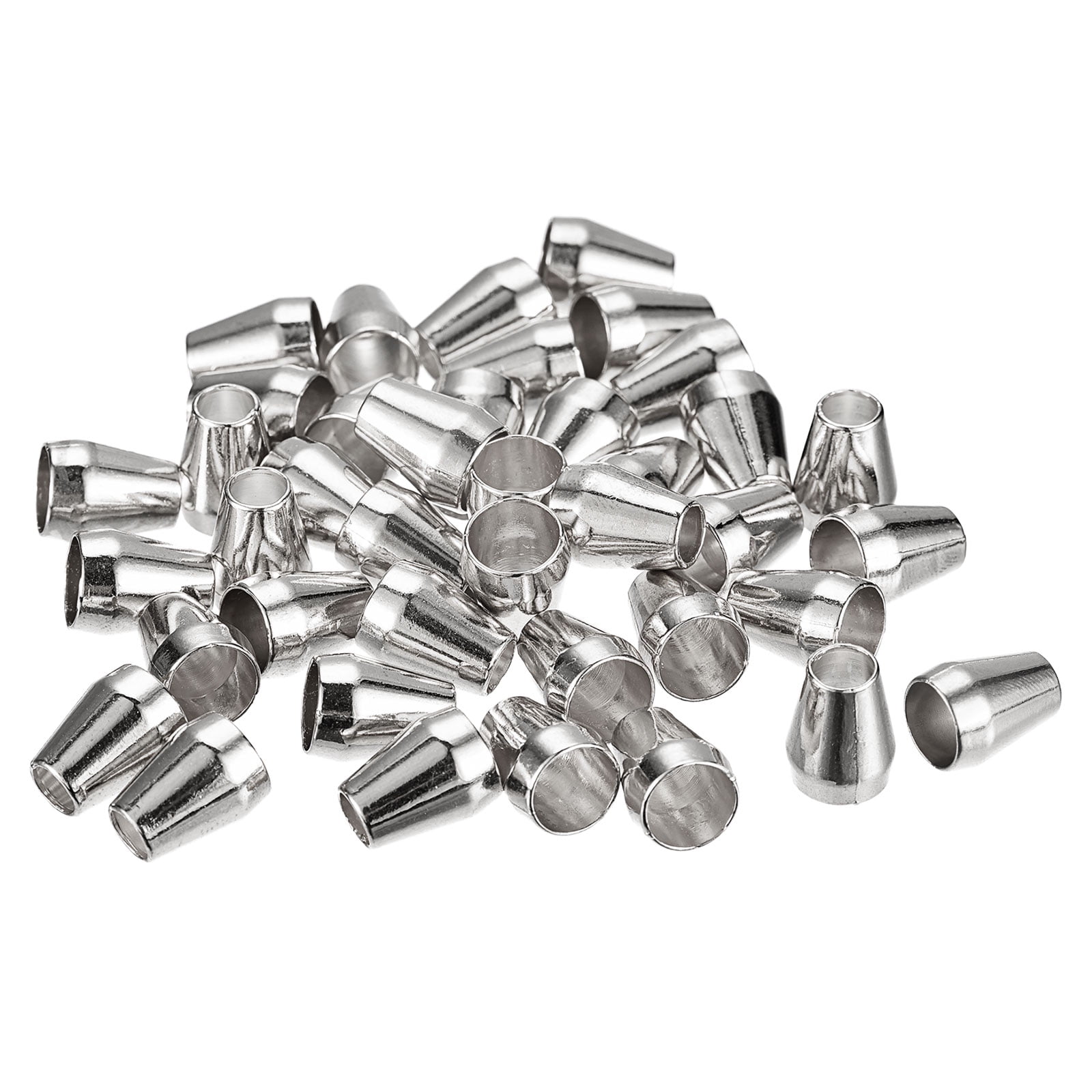 Uxcell 40Pcs Metal Bell Stopper, Alloy Conical Bells Cord Rope Locks ...