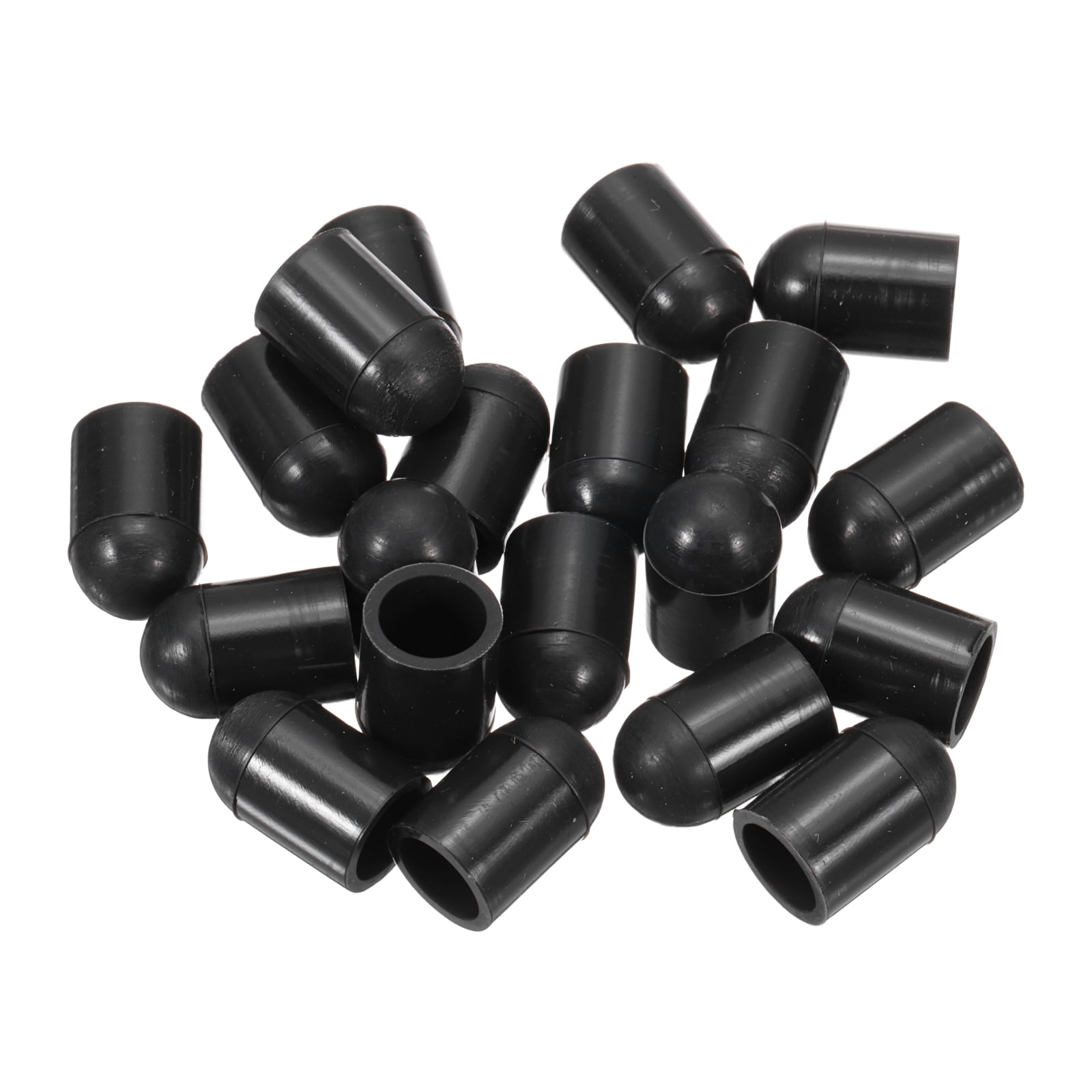 Uxcell 40Pcs Silicone End Caps, 10mm(3/8") ID 13mm(1/2") Height Round ...
