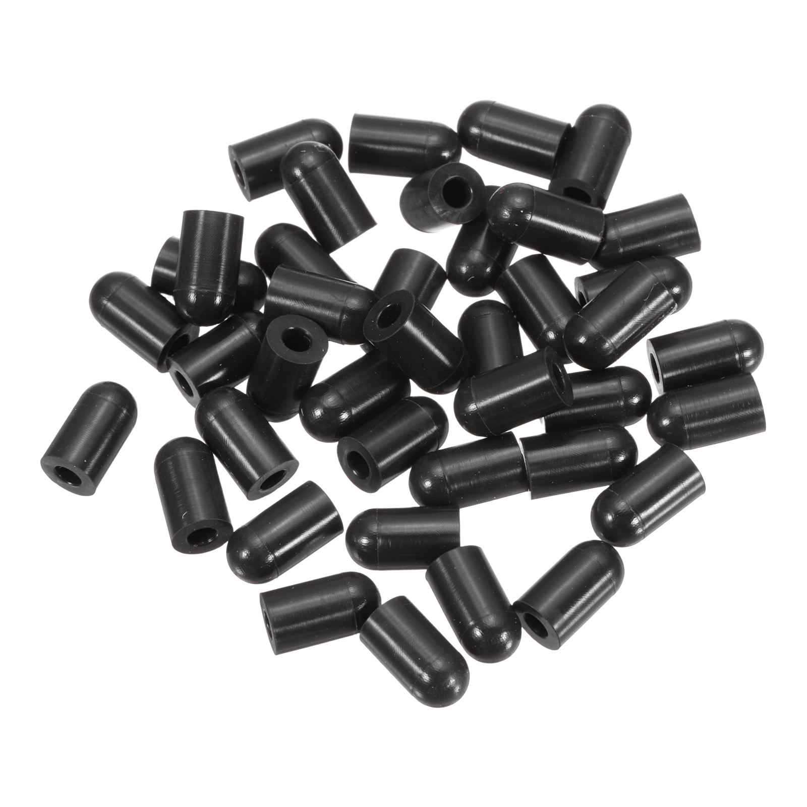 Uxcell 40Pcs Silicone End Caps, 2.5mm(3/32") ID 7mm(1/4") Height Round ...