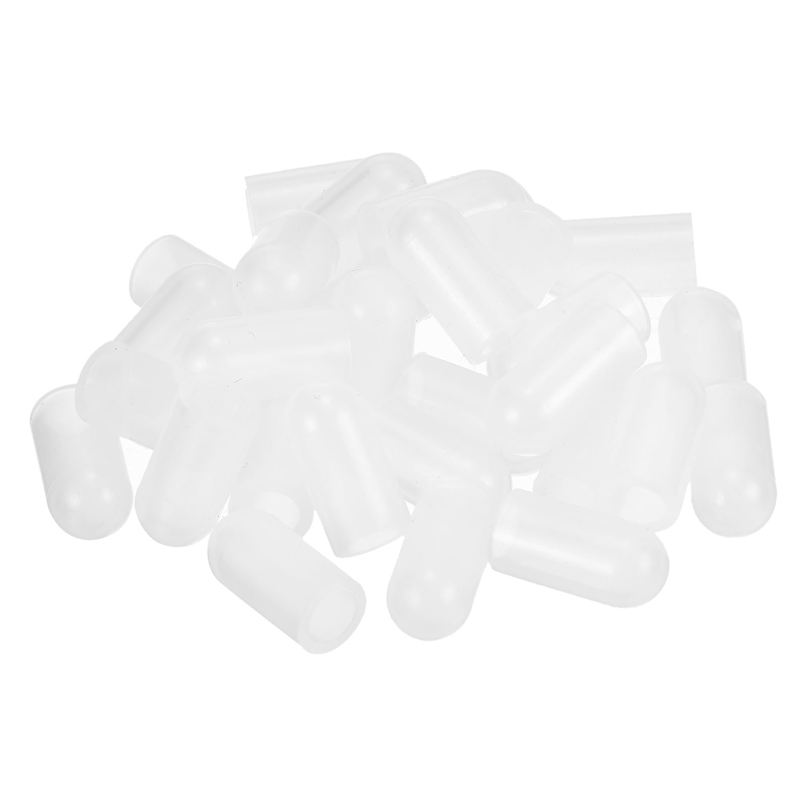 Uxcell 40Pcs Silicone End Caps, 6mm(1/4") ID 13mm(1/2") Height Round ...