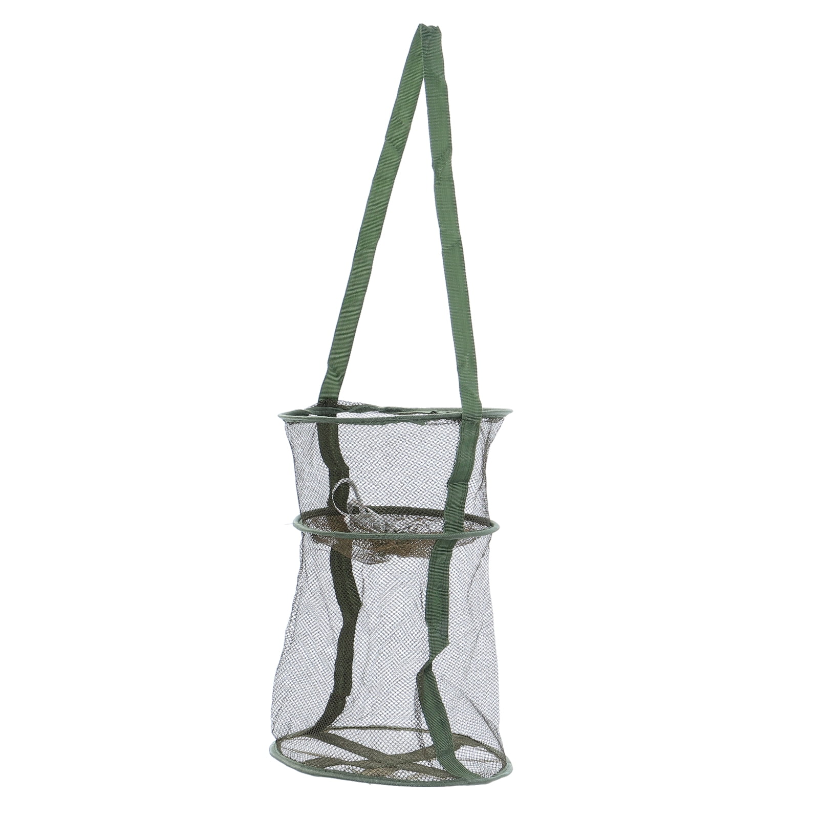 Uxcell 40cm/16" Fishing Keep Net Collapsible Fish Basket Mesh Vase ...