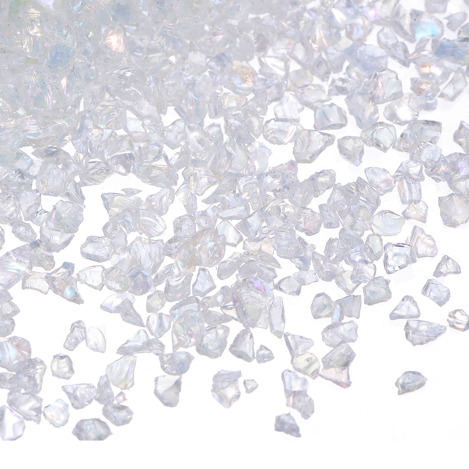 Uxcell 40g Crushed Glass Chips 1-3mm Irregular Broken Sprinkles Chunky ...