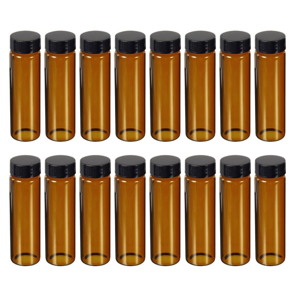 Uxcell 40mL Glass Vials with Screw Caps Liquid Sample Vial Storage ...