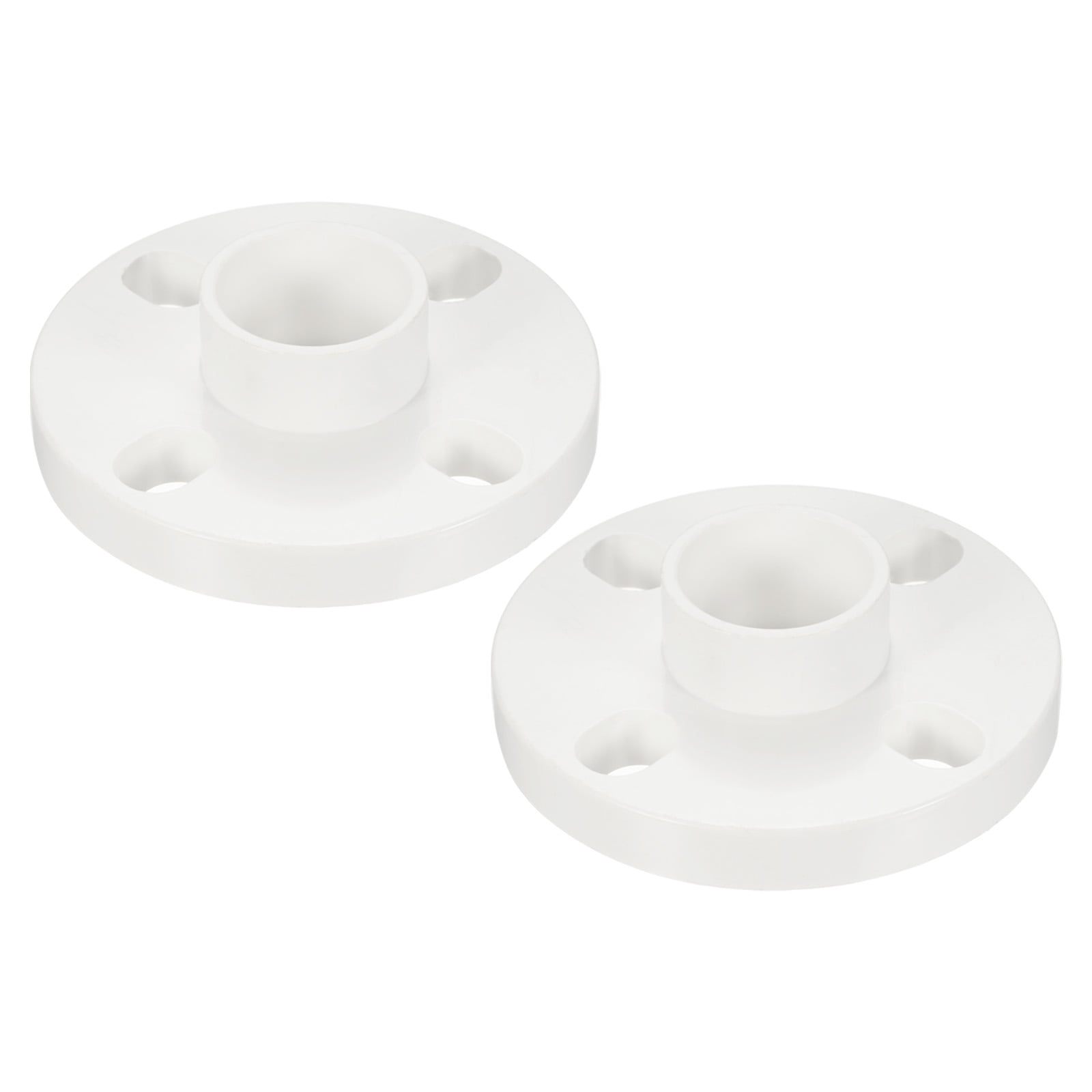 Uxcell 40mm/1.6 Inch PVC Pipe Fitting, 2 Pack Flange Pipe Socket ...