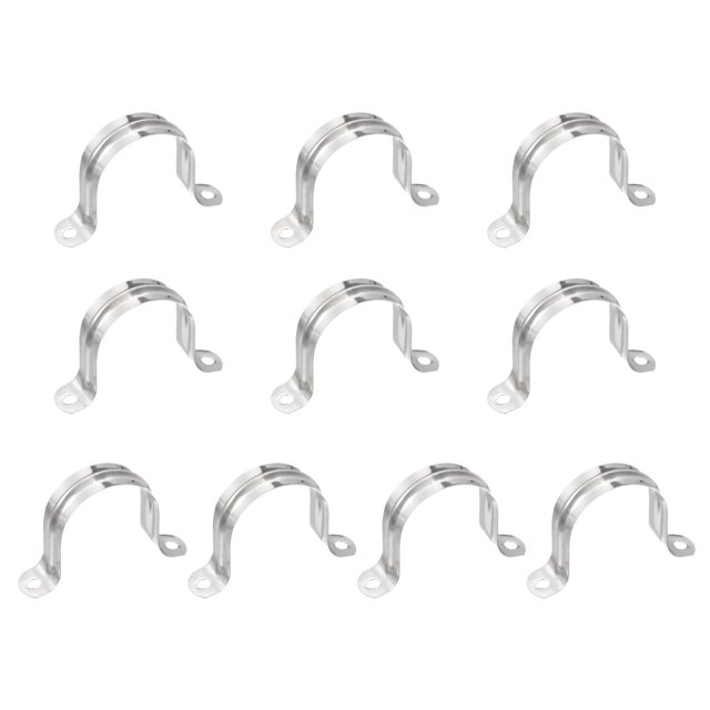 Uxcell 40mm 2 Hole U shaped Rigid Pipe Straps Bracket Tube Clip 12 Pack ...