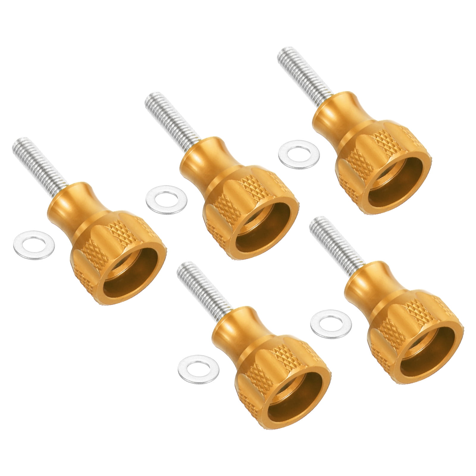 Uxcell 40mm Aluminum Alloy Thumbscrew,5pack M5 19mm Camera Thread ...