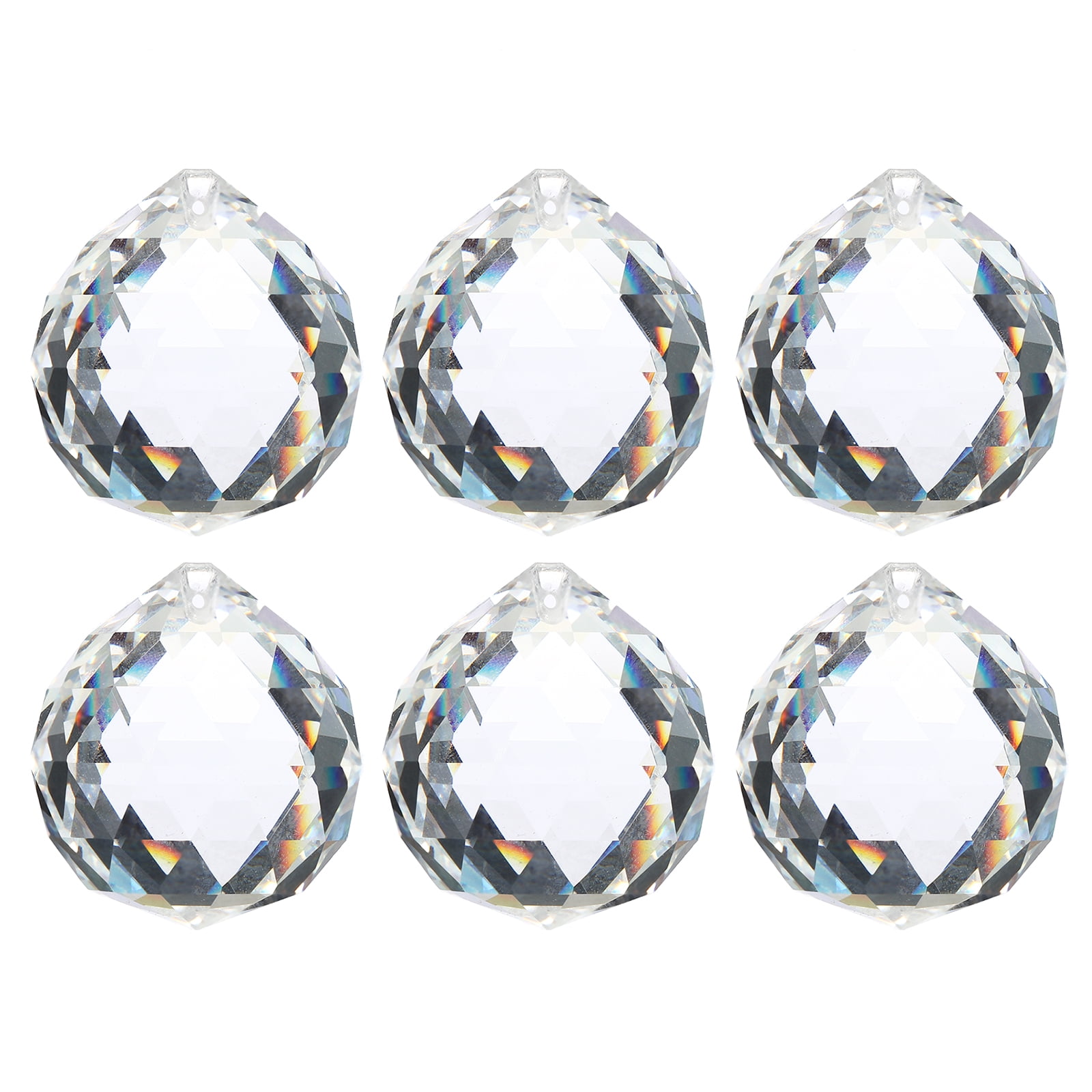 Uxcell 40mm Clear Crystal Ball Prism Chandelier Crystals Prisms Clear 6 ...
