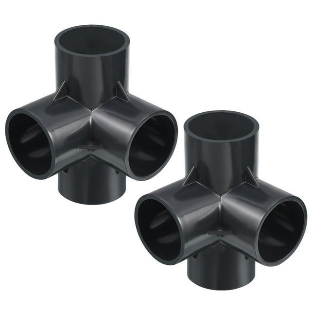 Uxcell 40mm ID Elbow Pipe Fittings UPVC 4 Way Side Outlet Cross ...