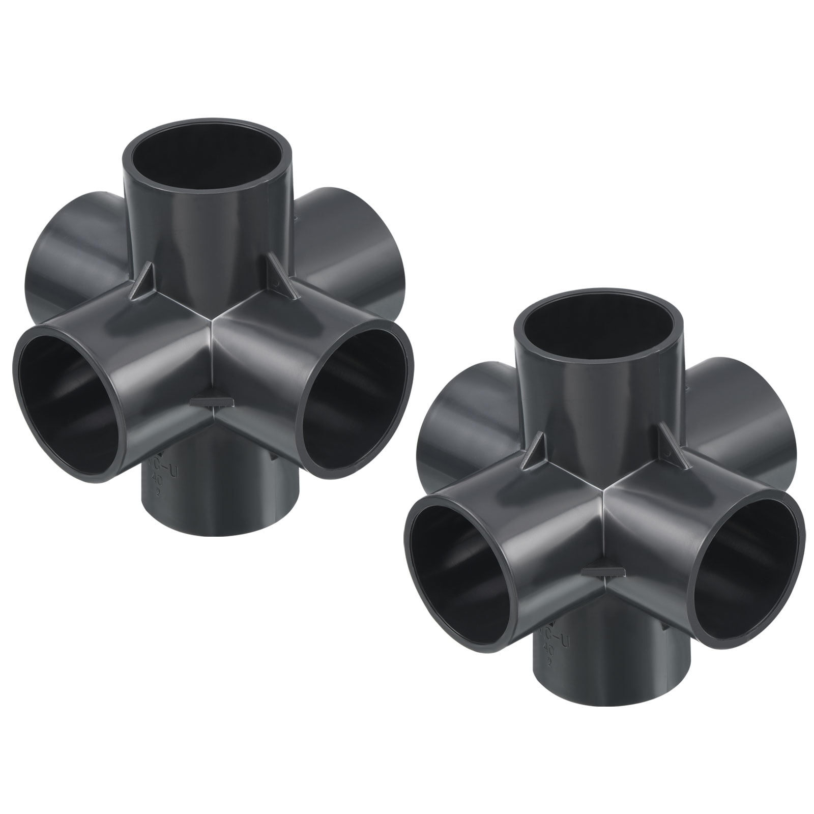 Uxcell 1.57" ID Elbow Fitting 2 Pack 6 Way Pipe Fittings Connector ...
