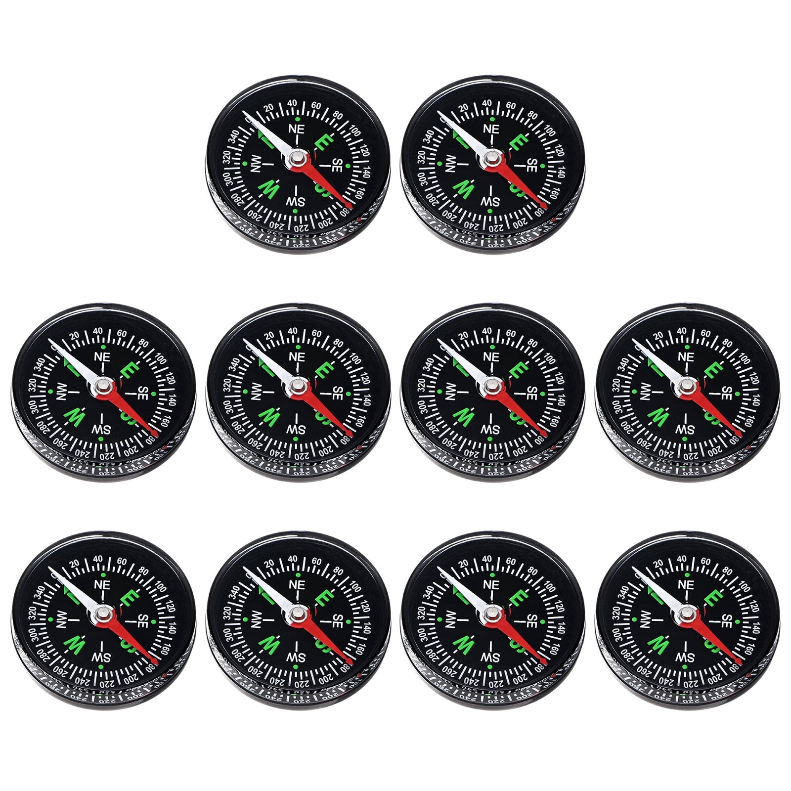 Uxcell 40mm Mini Compass [10PCS] - Pocket Oil Filled Small Compass for ...