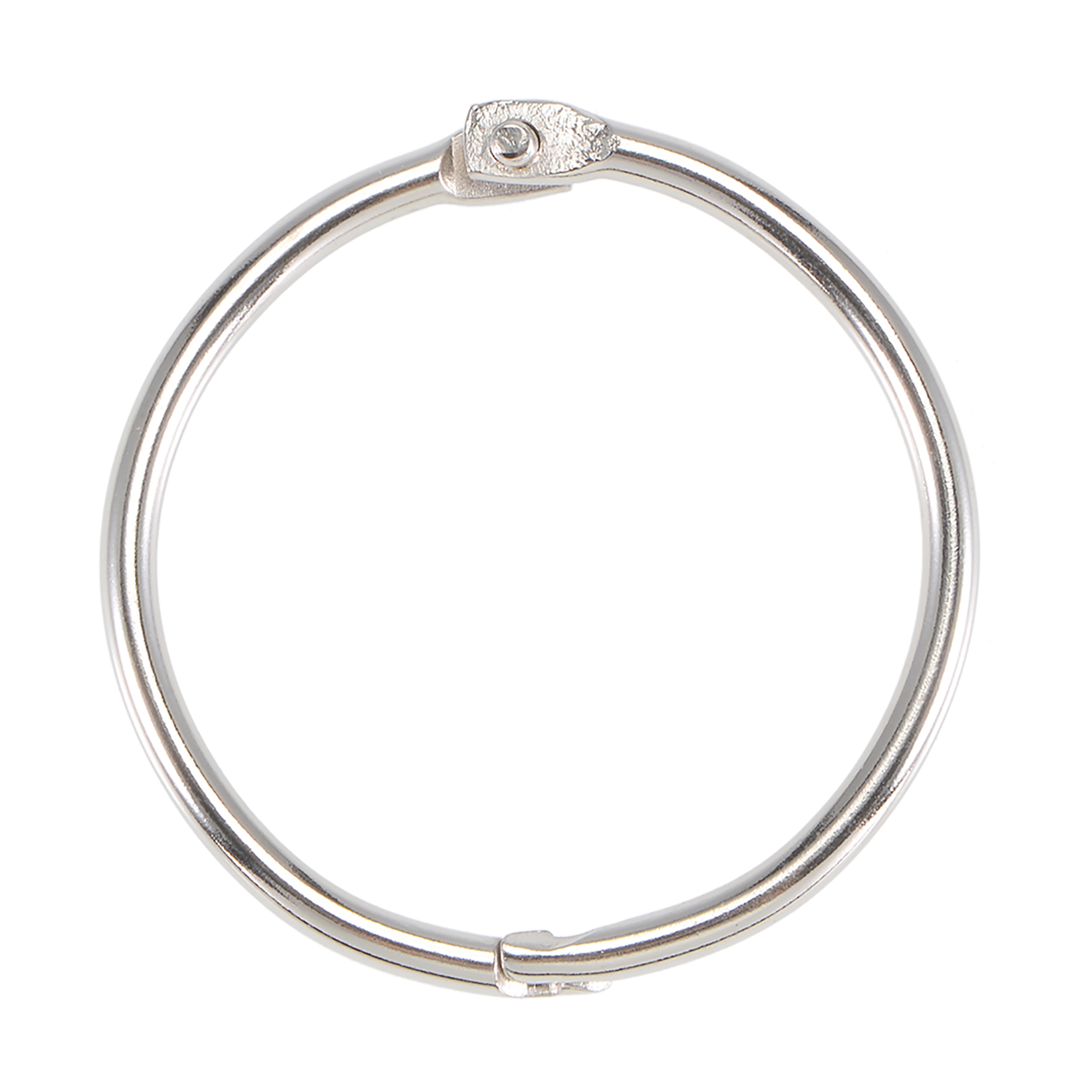 Uxcell 40mm O.D. Nickel Plated Iron Binder Rings Keyring Connector 50 ...