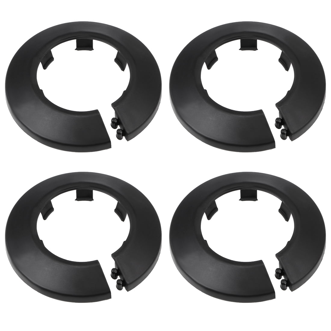 Uxcell 40mm PP Plastic Black Water Pipe Cover Decoration 4 Pack ...