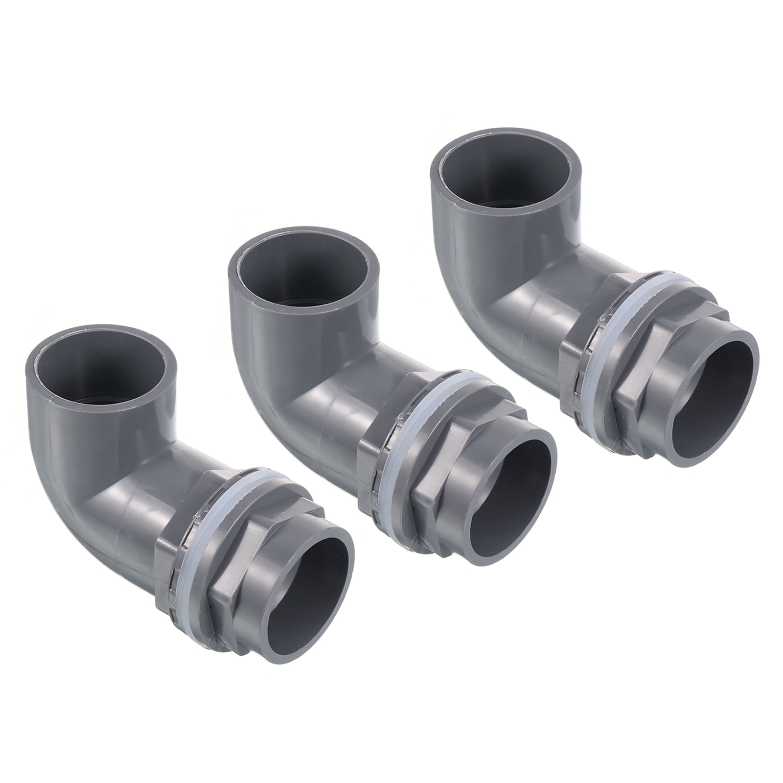 Uxcell 40mm PVC Elbow Water Tank Pipe Connector, Coupling Fitting ...