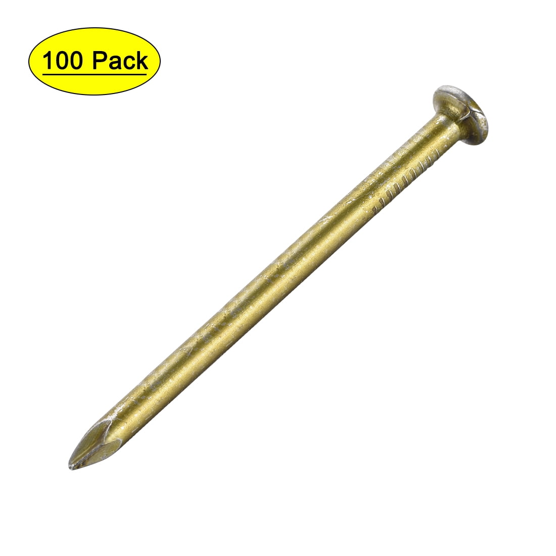 Uxcell 40mm Wall Cement Nails Carbon Steel Electroplating Bronze 100 ...