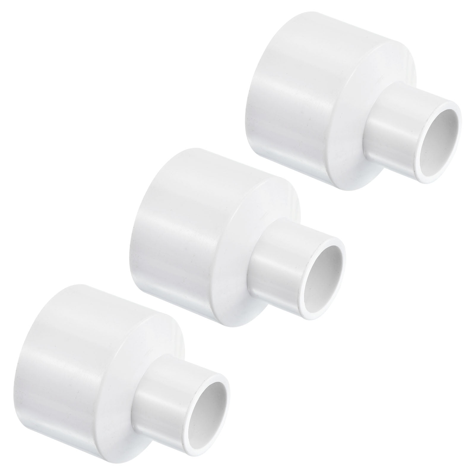 Uxcell ID Reducer Pipe Fitting Straight Adapter Connector, White 40mm ...