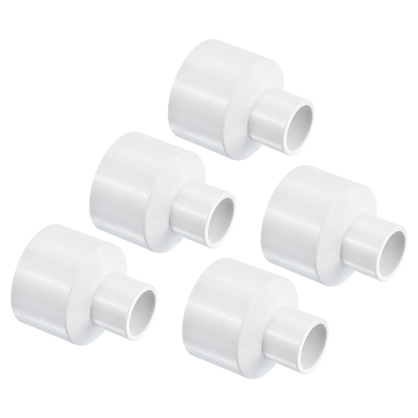 Uxcell ID Reducer Pipe Fitting Straight Adapter Connector, White 40mm ...
