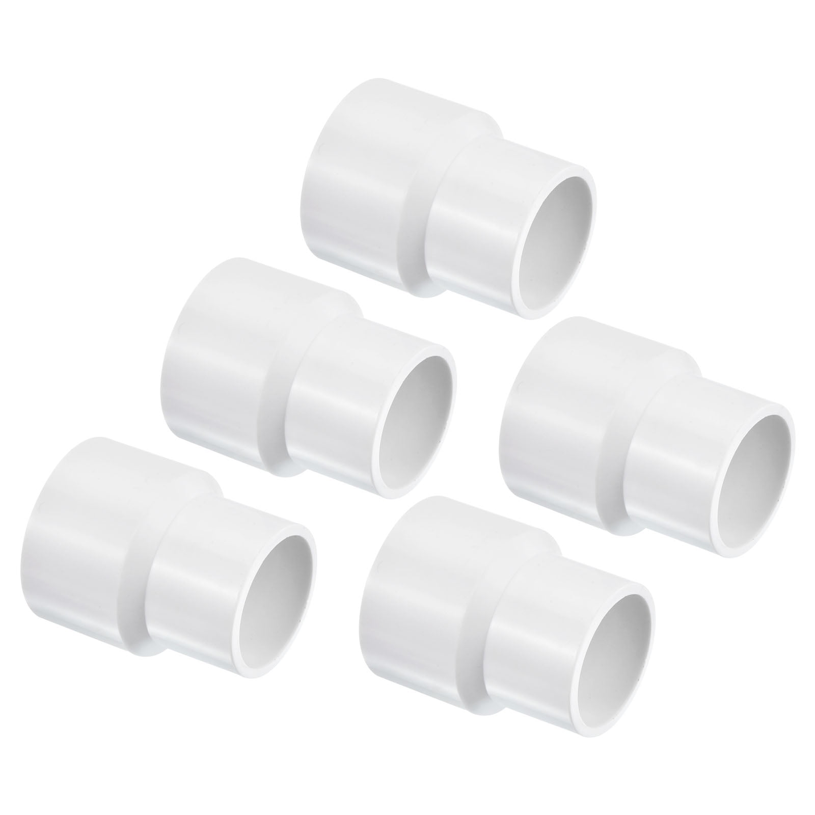 Uxcell ID Reducer Pipe Fitting Straight Adapter Connector, White 40mm ...