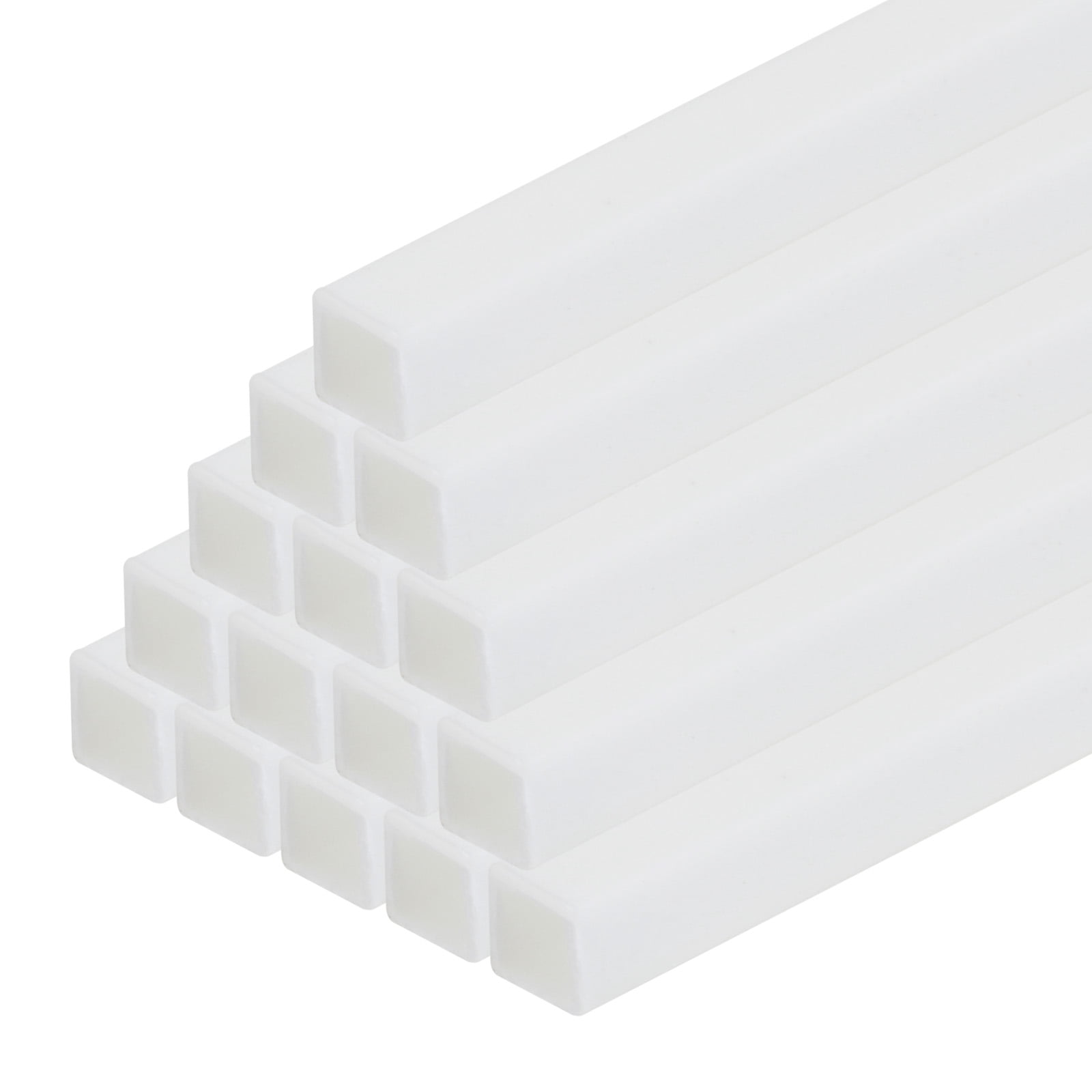 Uxcell 40pcs 20" Plastic Model Tube ABS, Solid Square Bar 0.16"x0.16 ...