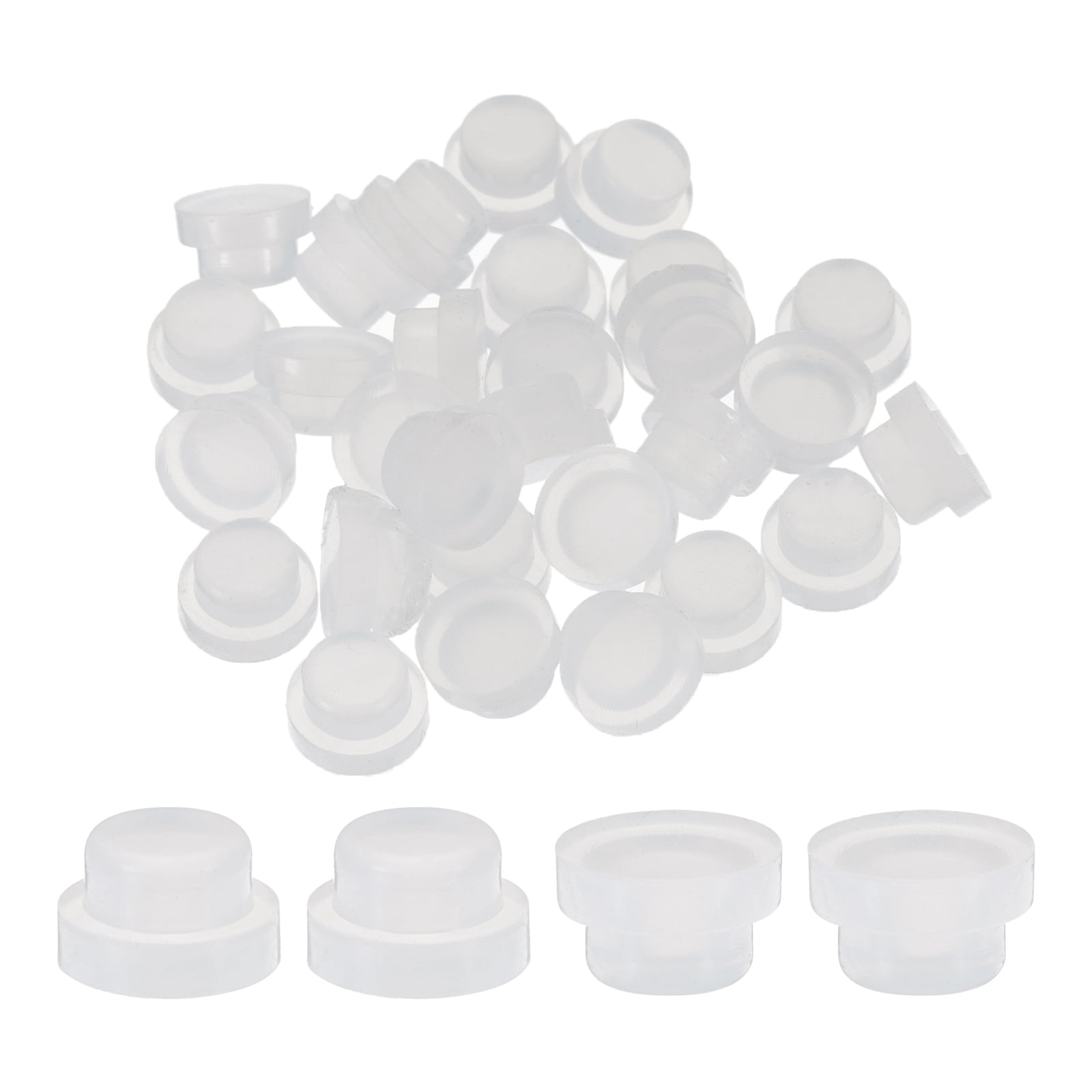 Uxcell 40pcs Hole Plugs Fit for 4.5mm(1/5") Hole, Round Snap Plug for ...