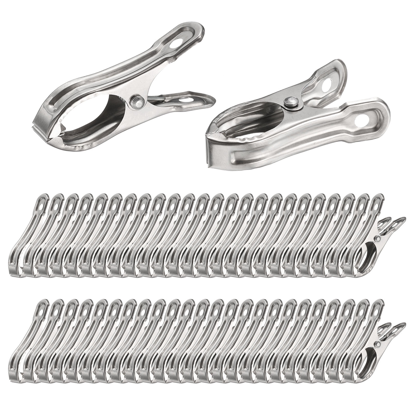 Uxcell 40pcs Stainless Steel Garden Clips Heavy Duty Greenhouse Clamps ...
