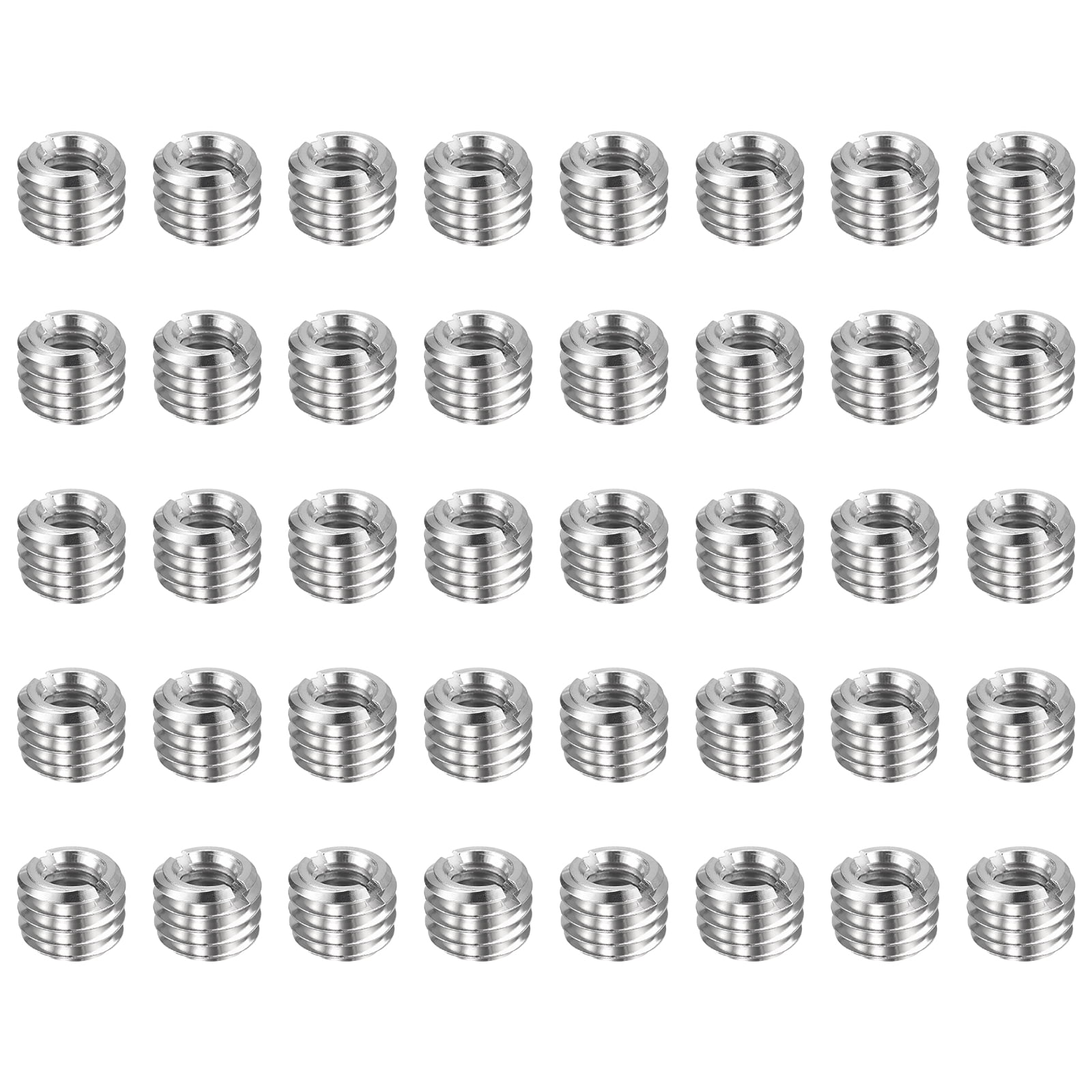 Uxcell 40pcs Thread Repair Inserts M10 x 1.5 Male to M6 x 1 Female Thread 8mm Long Stainless ...