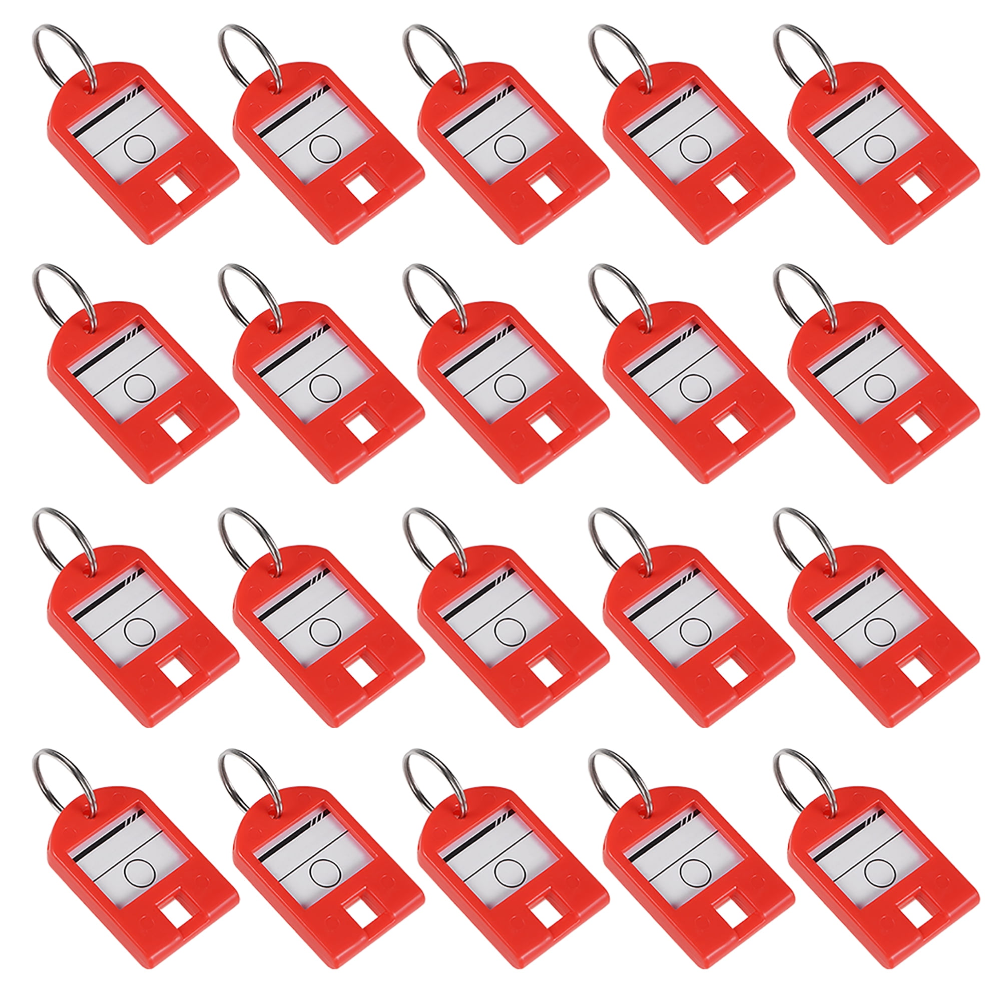 Uxcell 40x27mm Plastic Key Tags with Split Keyring Red 20 Count ...