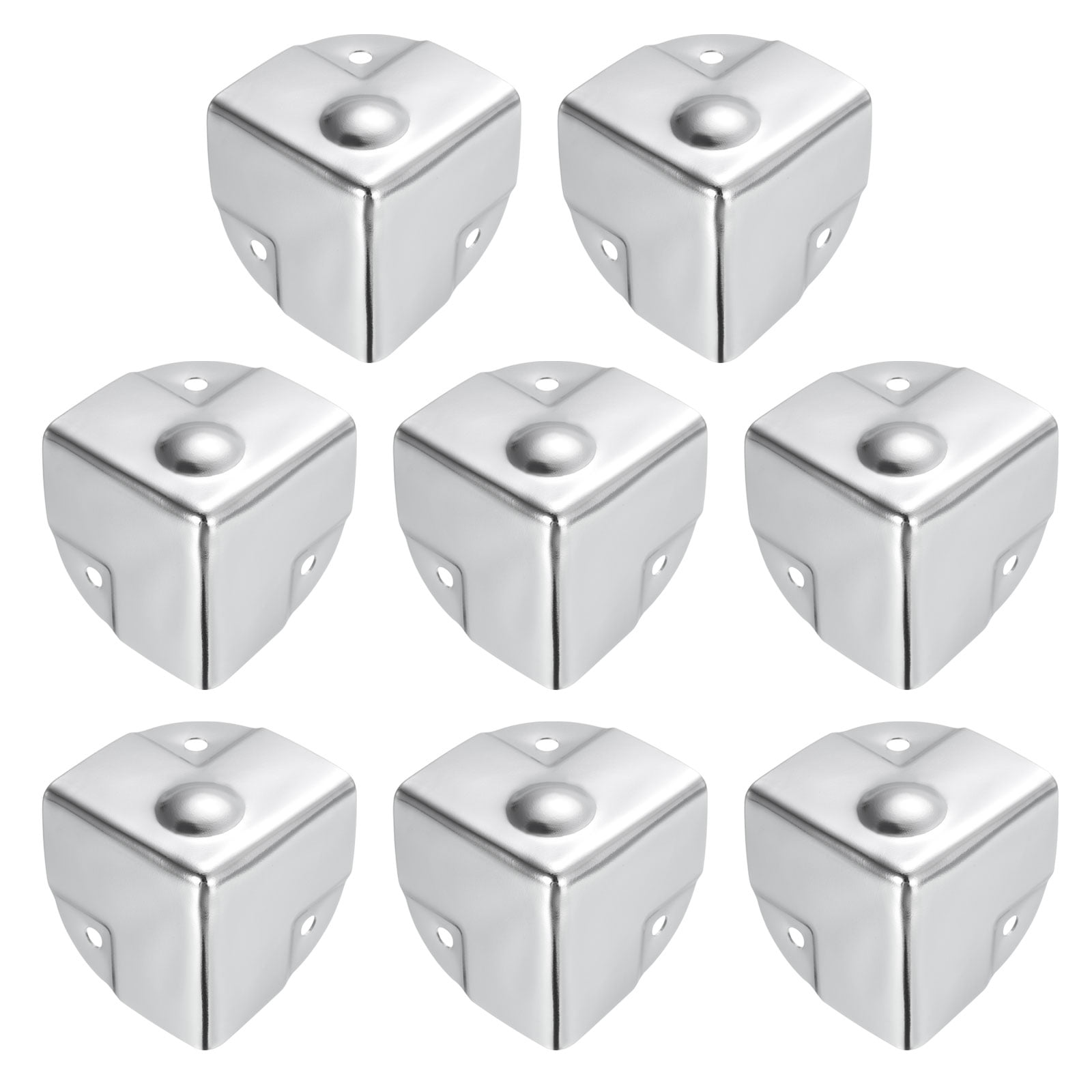 Uxcell 40x40x40mm Metal Box Corner Protectors Box Edge Guard Chrome ...