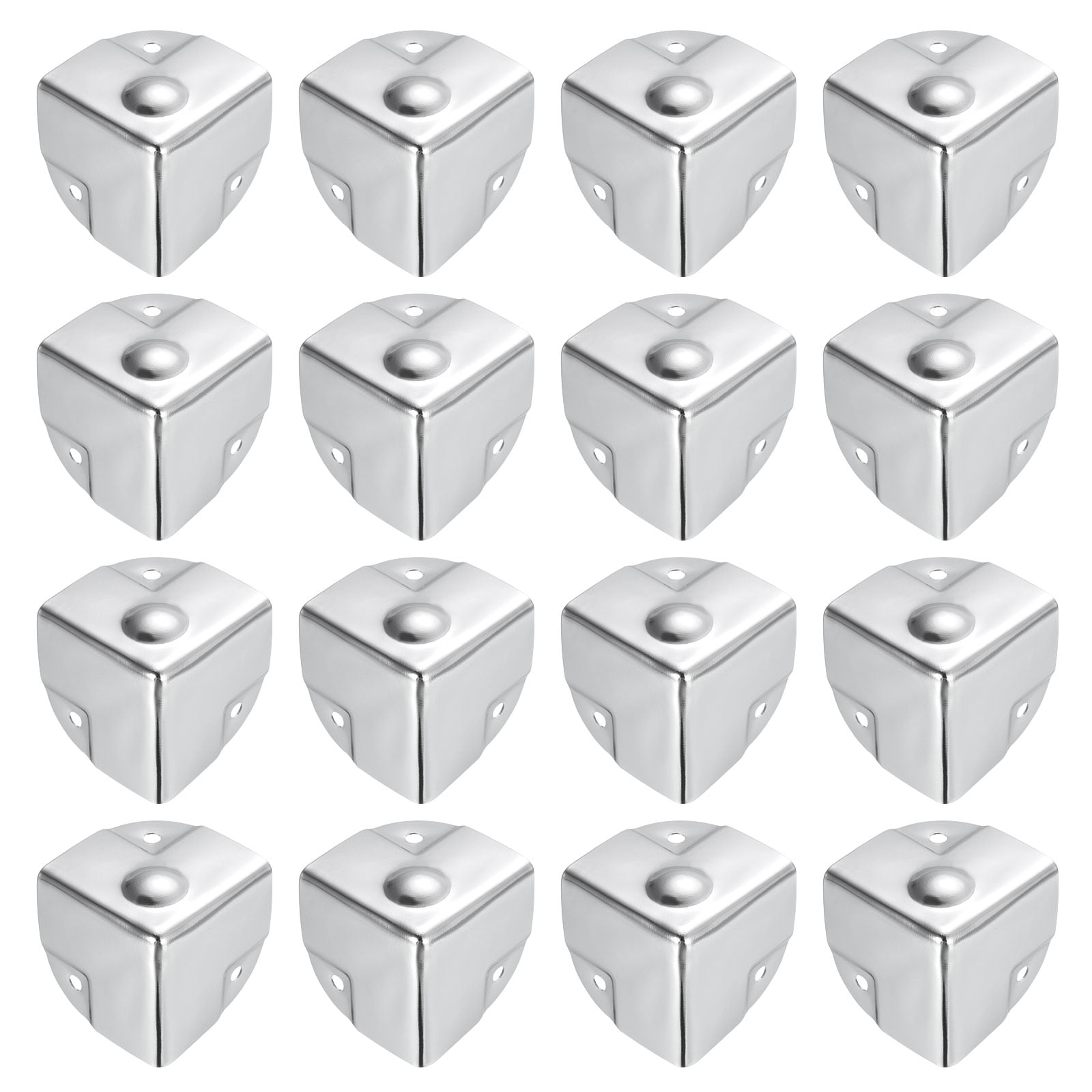 Uxcell 40x40x40mm Metal Box Corner Protectors Box Edge Guard Chrome ...